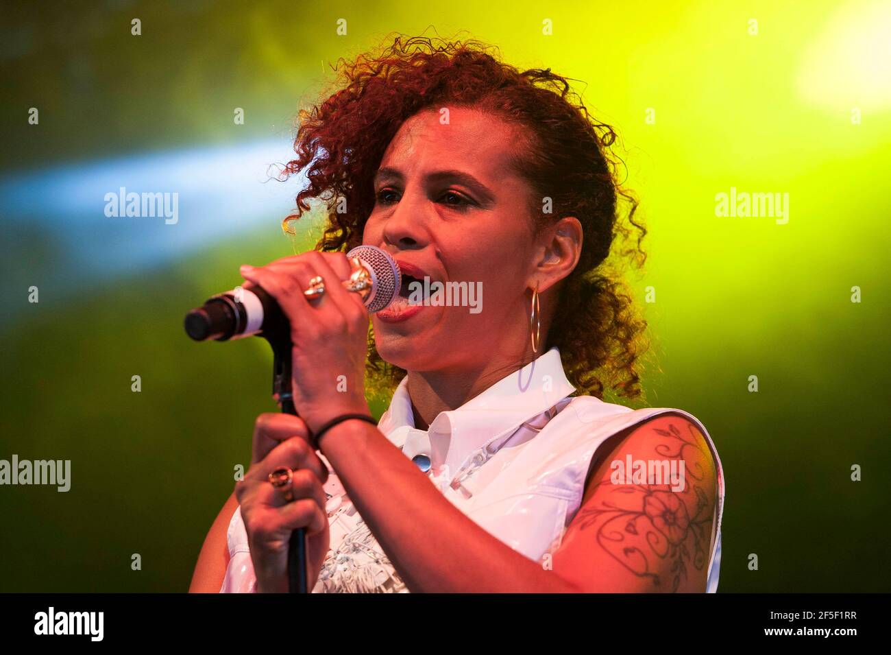 Neneh Cherry plays live on stage on day one of Field Day festival ...