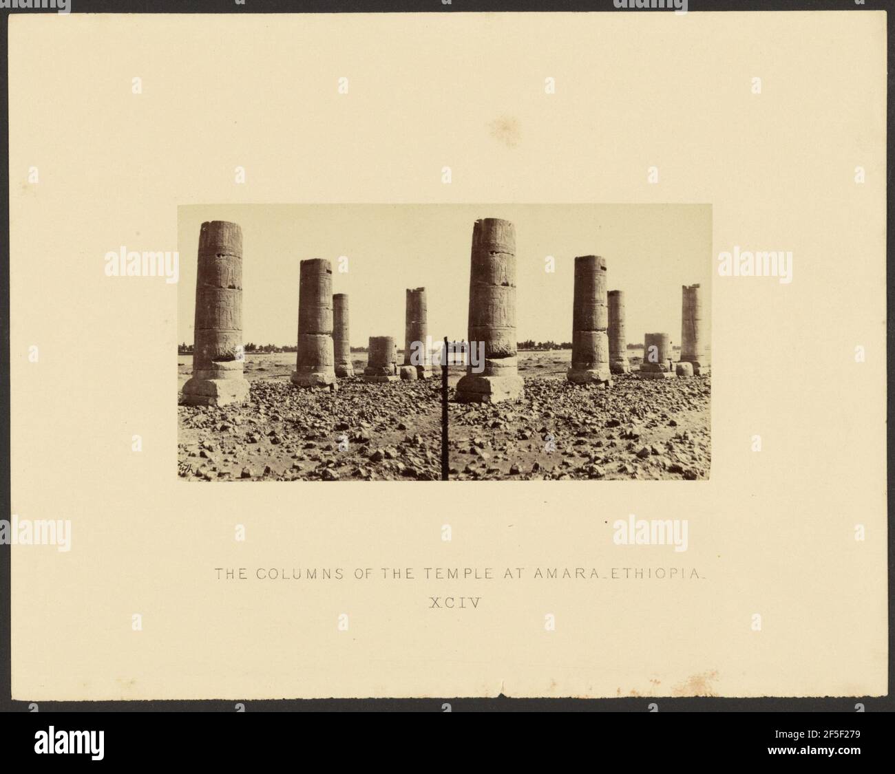 The Columns of the Temple at Amara, Ethiopia. Francis Frith (English ...