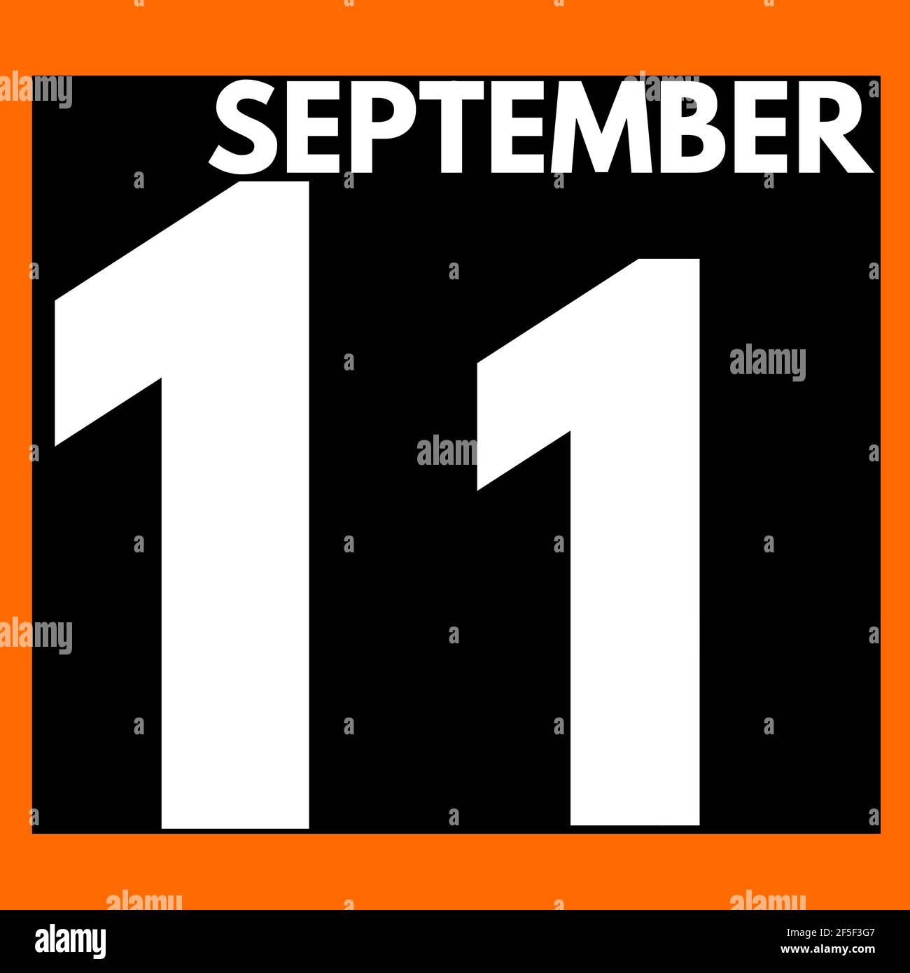 September 11 . Modern daily calendar icon .date ,day, month .calendar ...