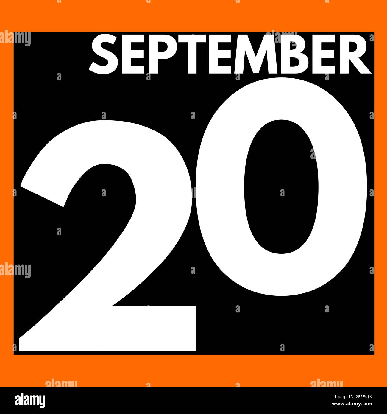 September 20 . Modern daily calendar icon .date ,day, month .calendar ...