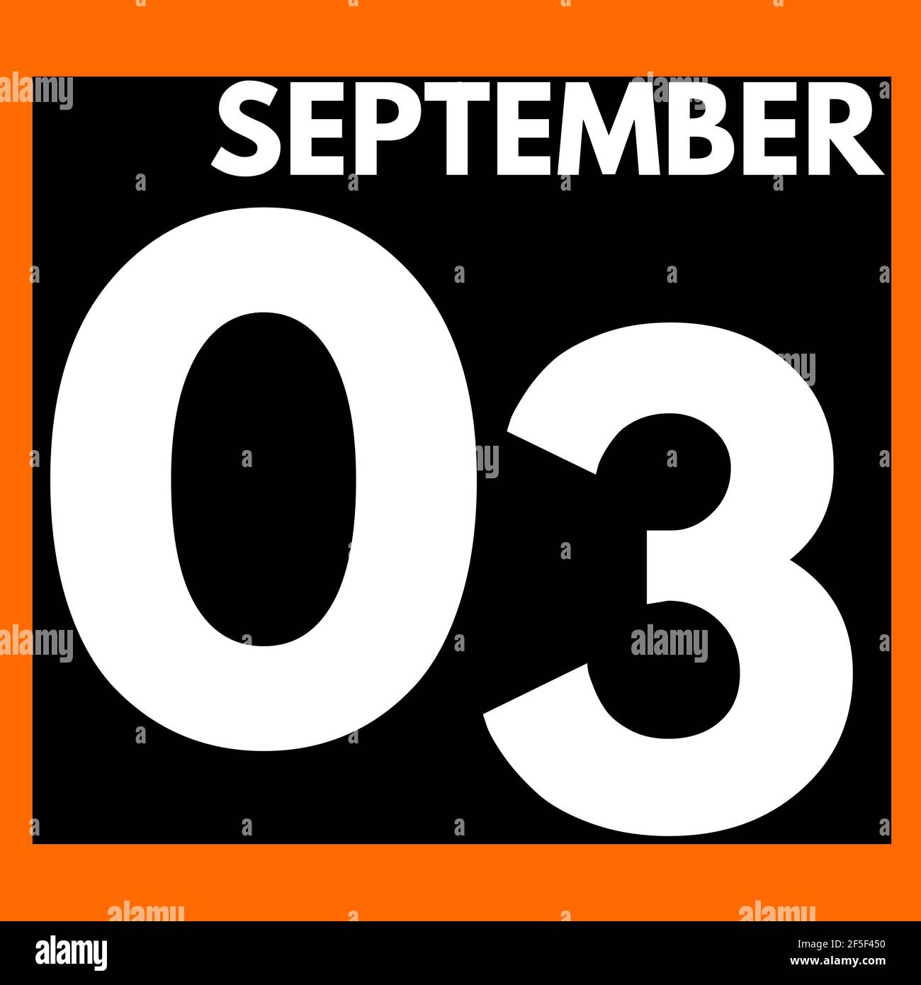 September 3 . Modern daily calendar icon .date ,day, month .calendar ...