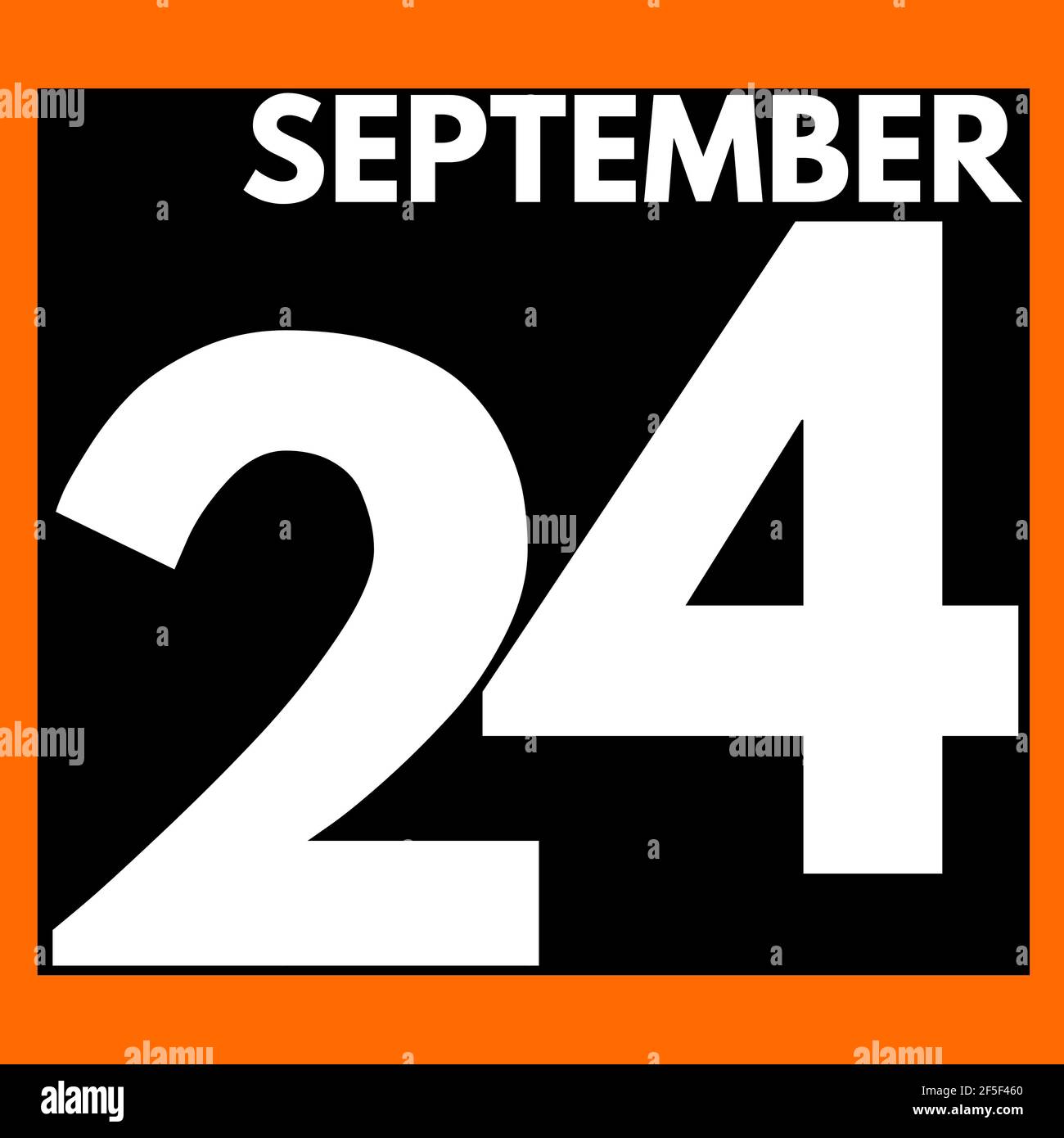September 24 . Modern daily calendar icon .date ,day, month .calendar ...