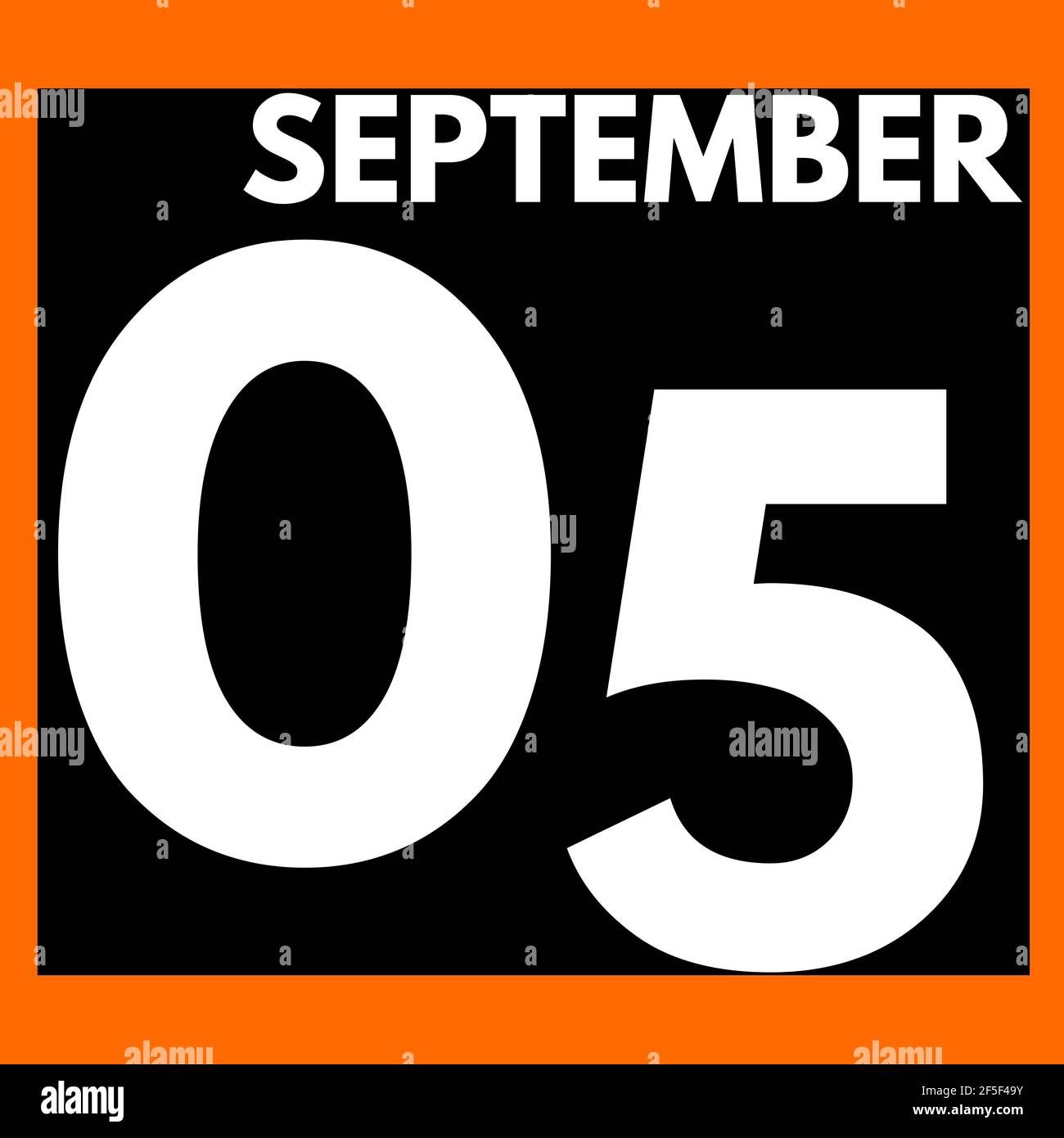 September 5 . Modern daily calendar icon .date ,day, month .calendar ...