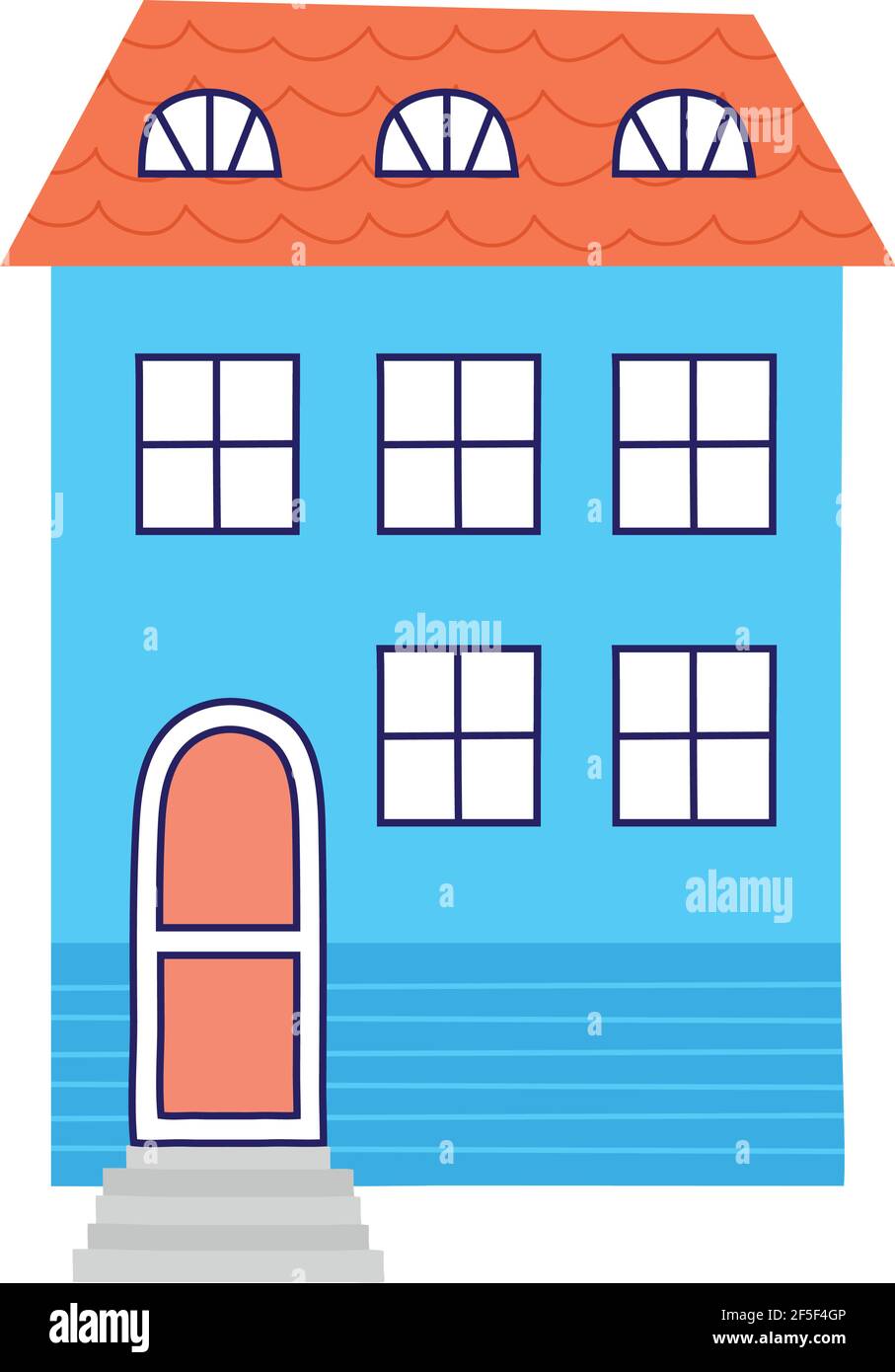 blue house building Stock Vector Image & Art - Alamy