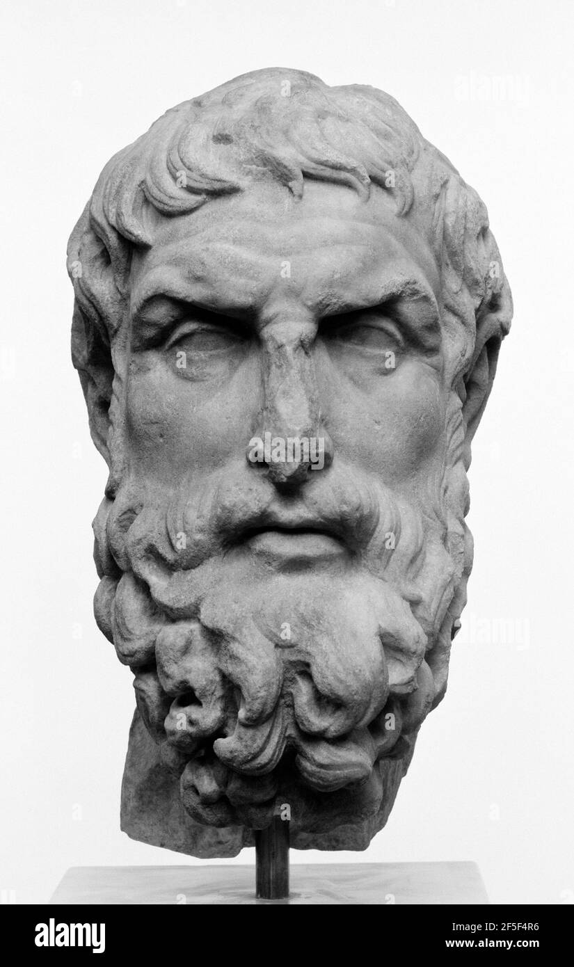 Portrait Head of Epikouros. Unknown Stock Photo - Alamy