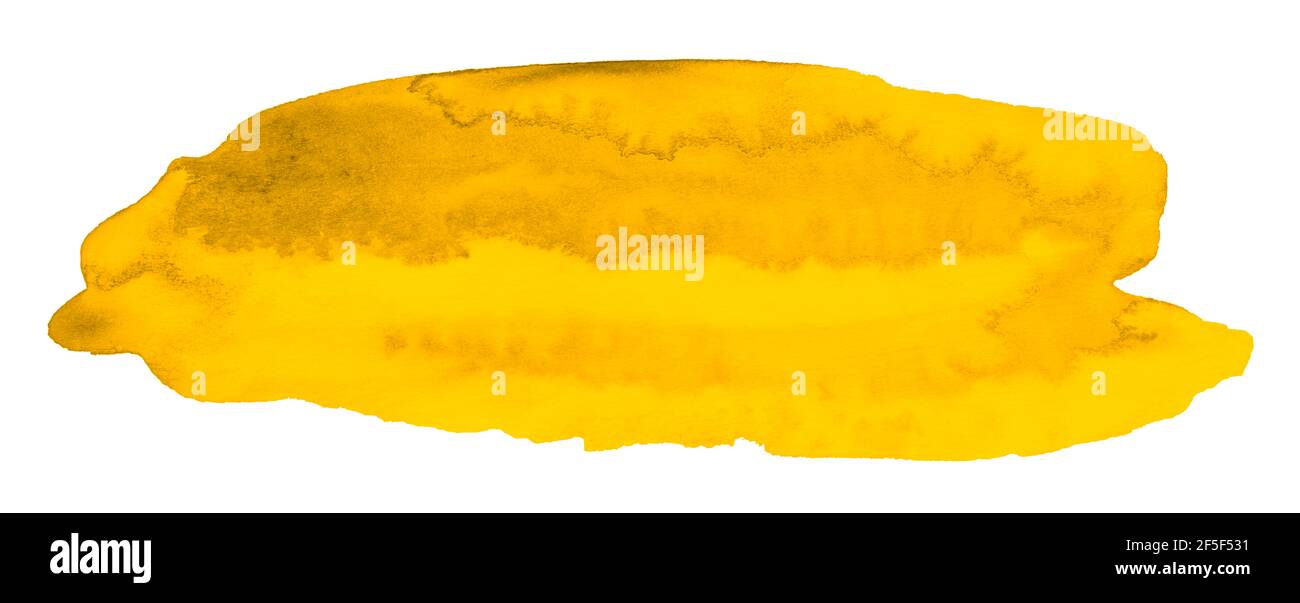 Vibrant yellow watercolor frame - abstract background for design Stock ...