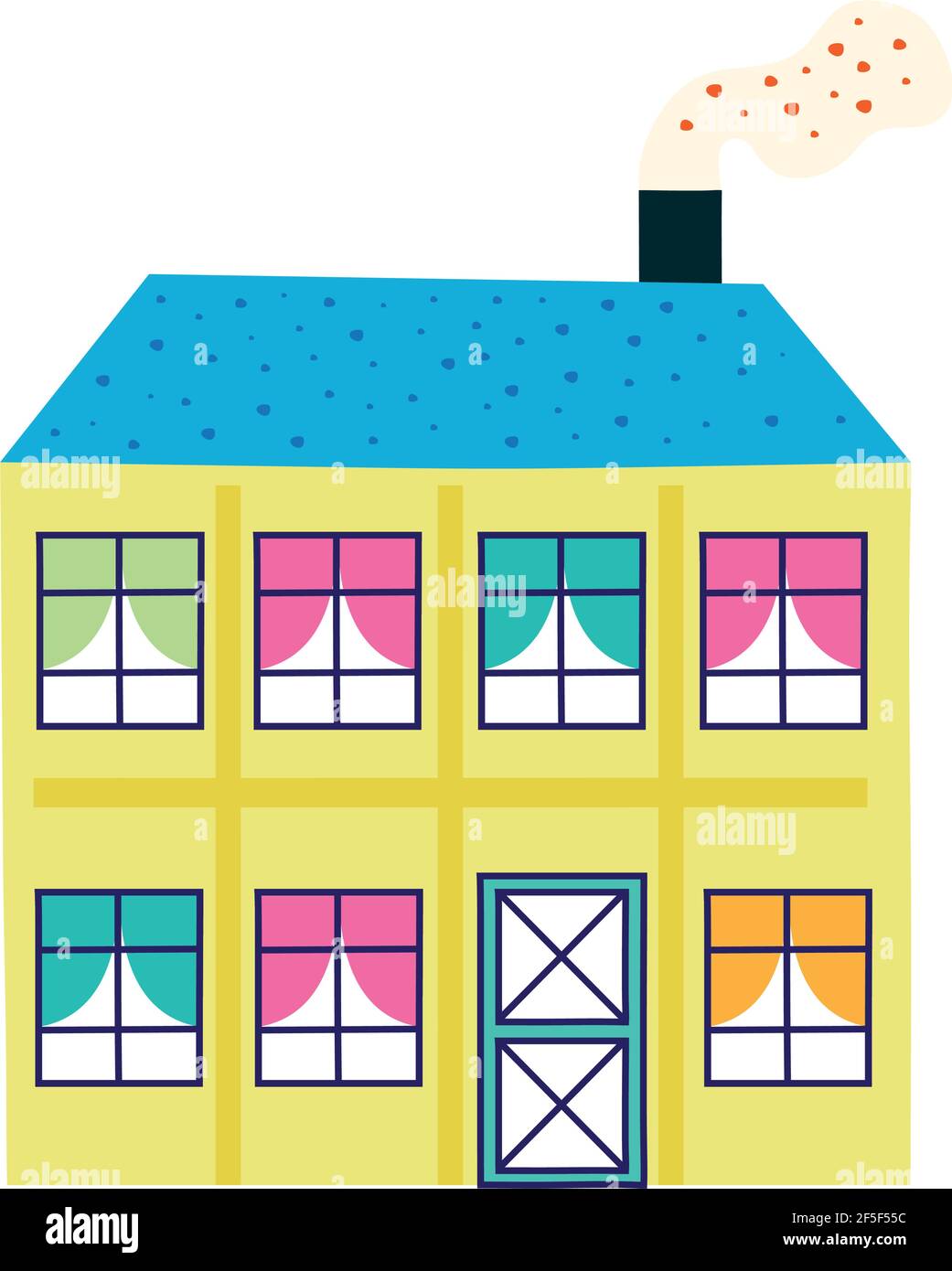 house yellow building Stock Vector Image & Art - Alamy