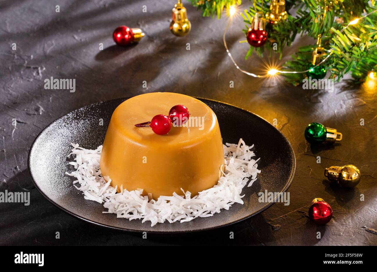Natilla traditional Colombian food - Christmas atmosphere Stock Photo ...