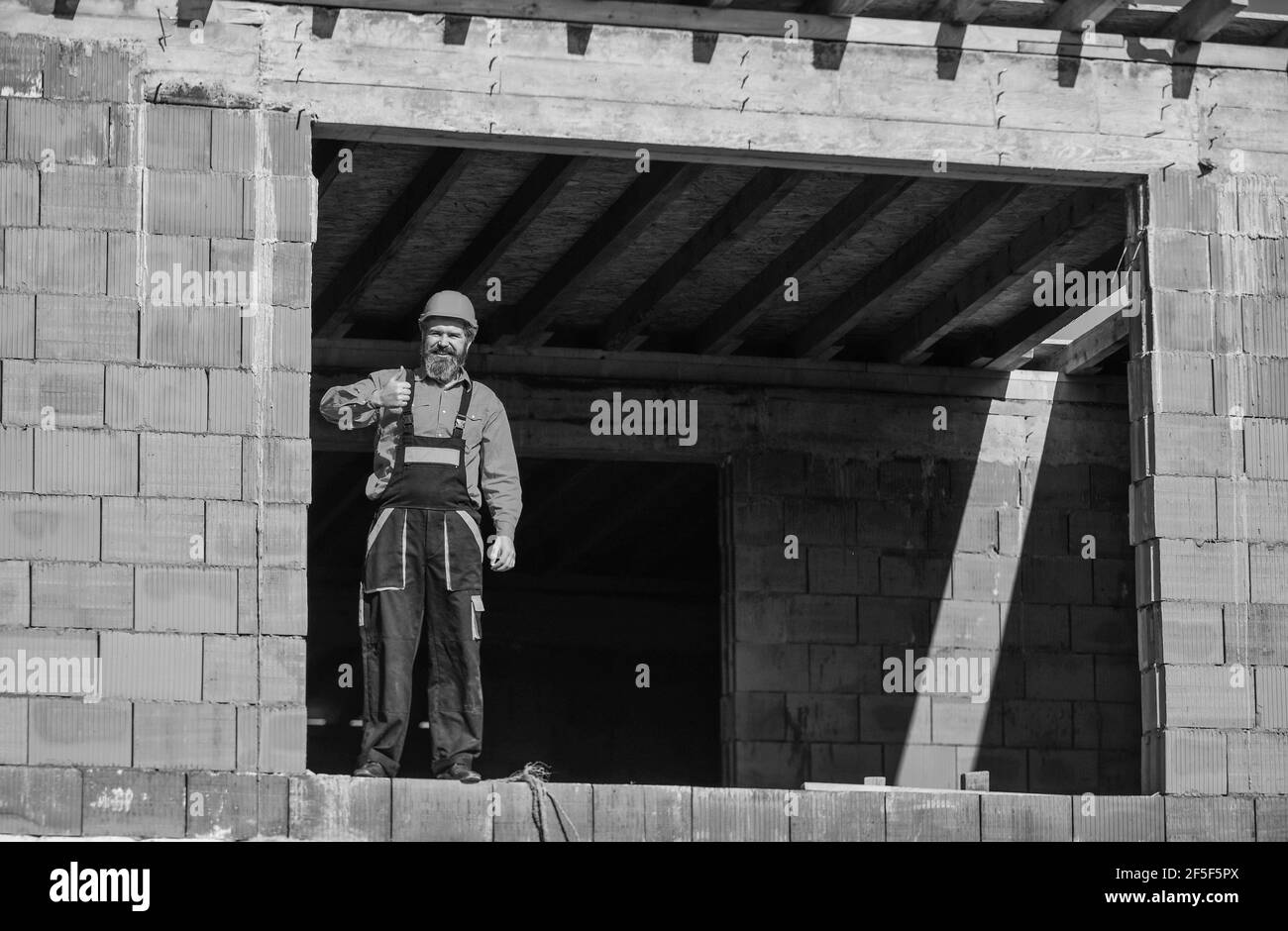 Enough for today. Daily routine at construction. Well done. Repairman ...