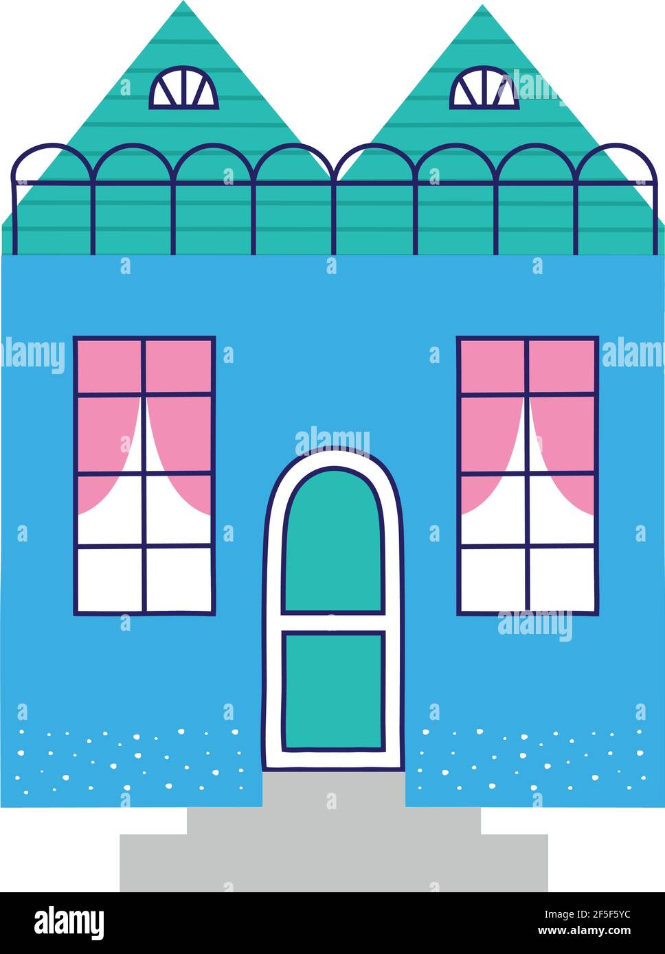 house building blue Stock Vector Image & Art - Alamy