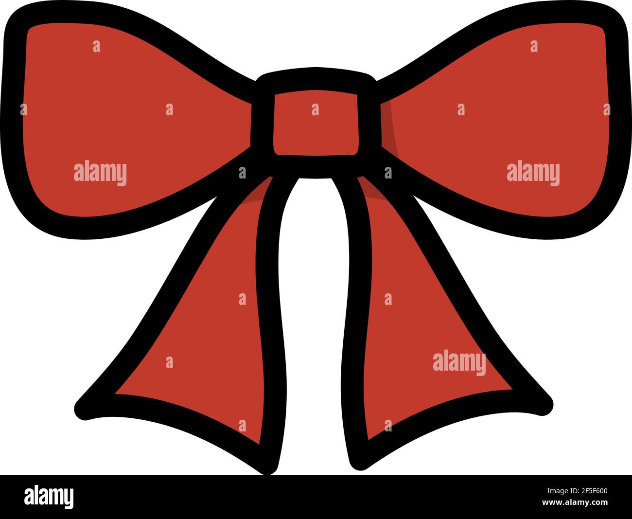 Party Bow Icon. Editable Bold Outline With Color Fill Design. Vector ...