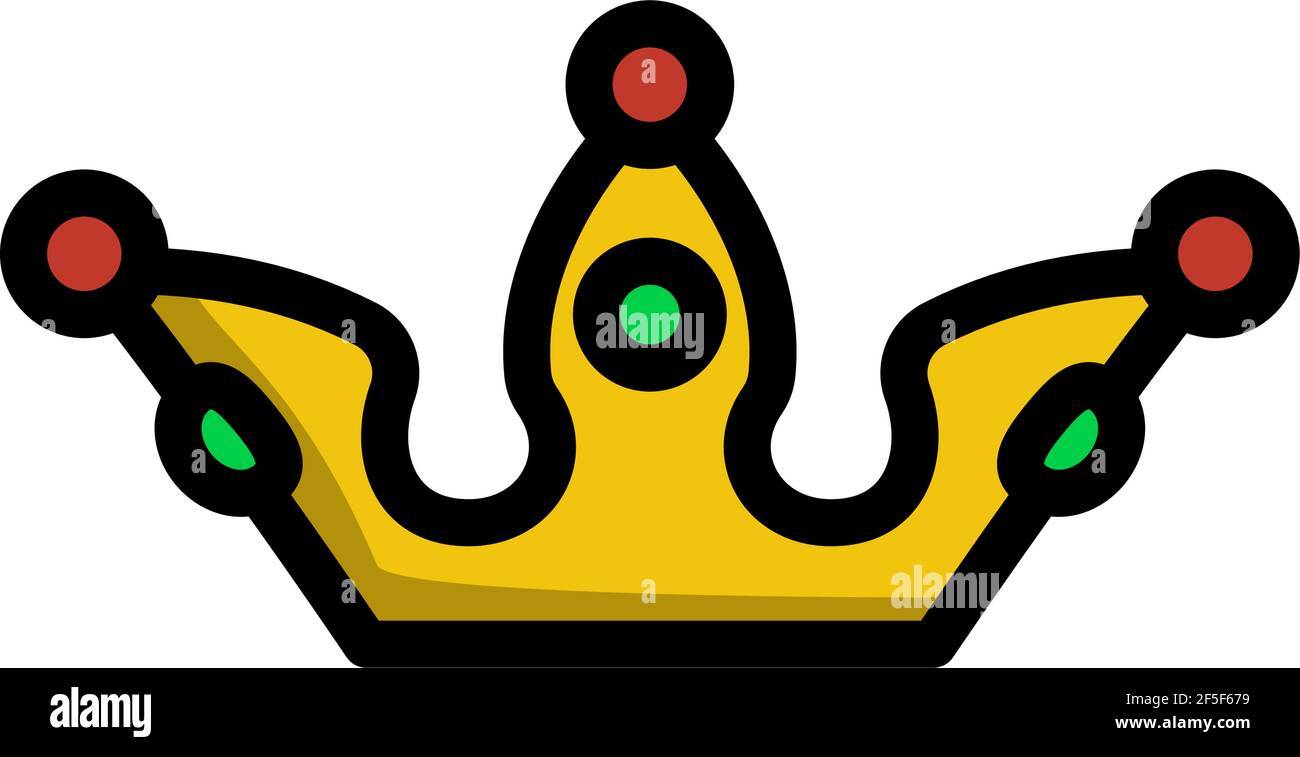 Party Crown Icon. Editable Bold Outline With Color Fill Design. Vector ...