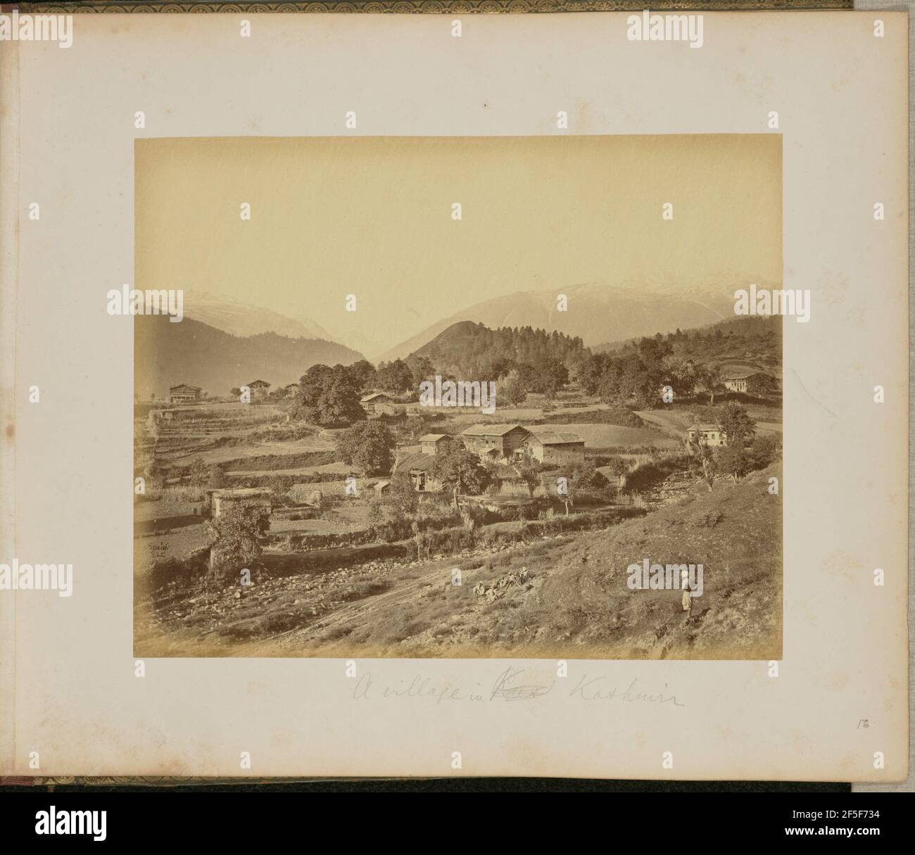 A Village in Kashmir. John Edward Saché (Prussian or British, born ...