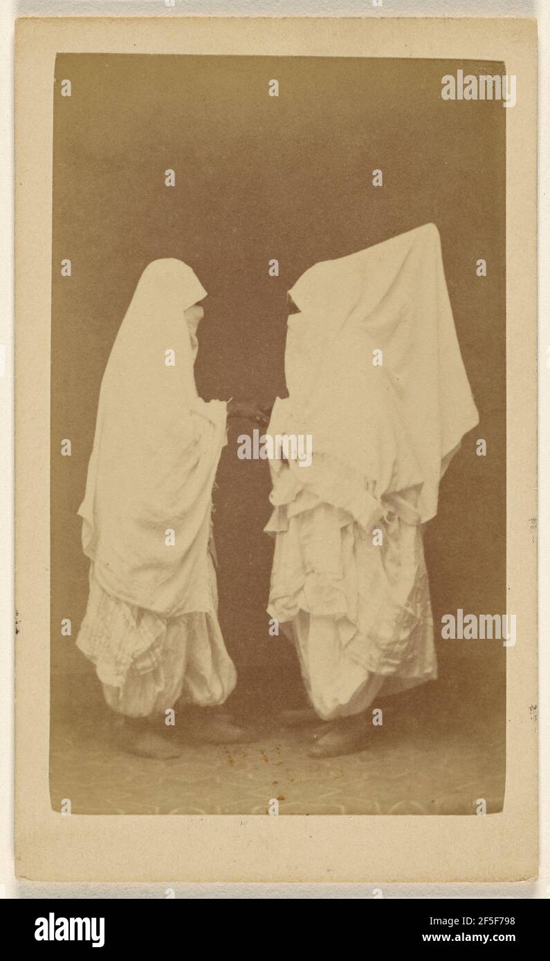 Two Algerian woman in traditional costume. Claude-Joseph Portier ...