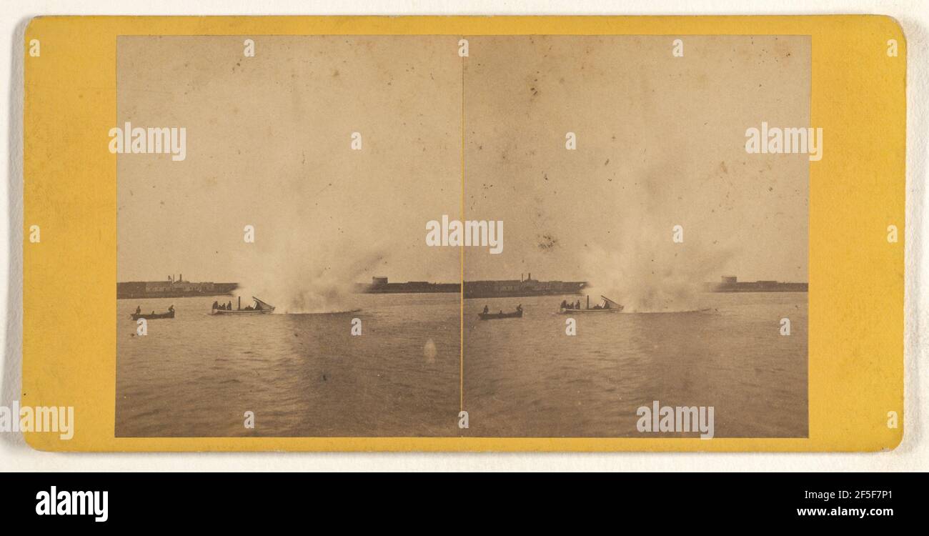 Stereoscopic View of First Torpedo ever Photographed Sept 25th 1871.. J ...