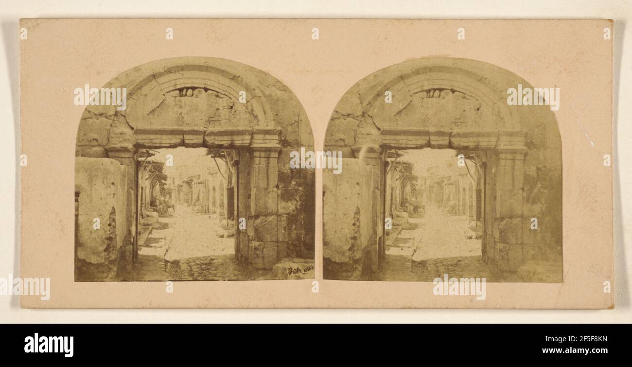 Damascus. Roman Gateway and Street View.. Francis Frith (English, 1822 ...