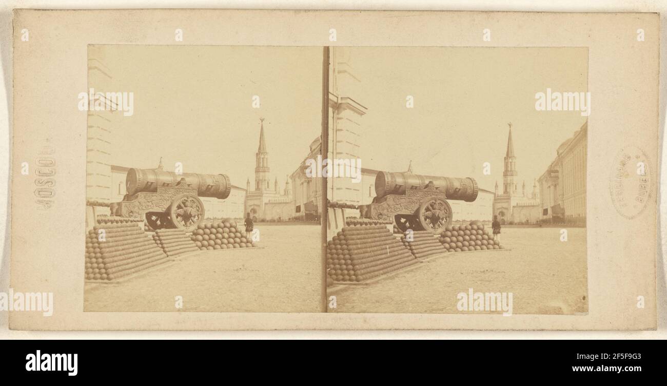 Moscou/Cannon with cannon balls. Ferdinand Bureau (French, about 1820 ...
