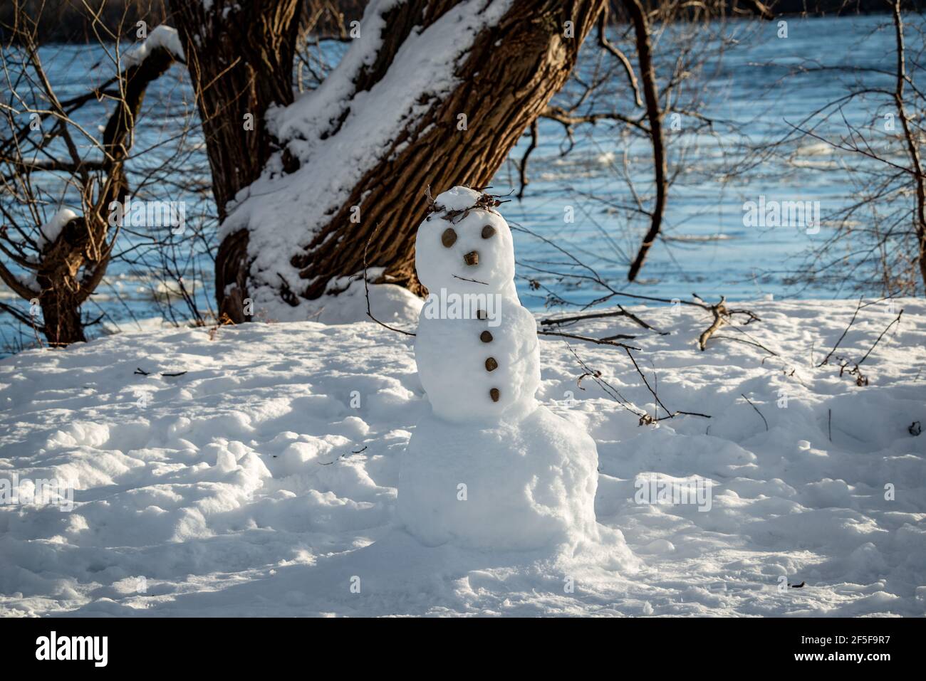 End of the winter, LaSalle, Quebec, Canada, Saint Lawrence river Stock ...