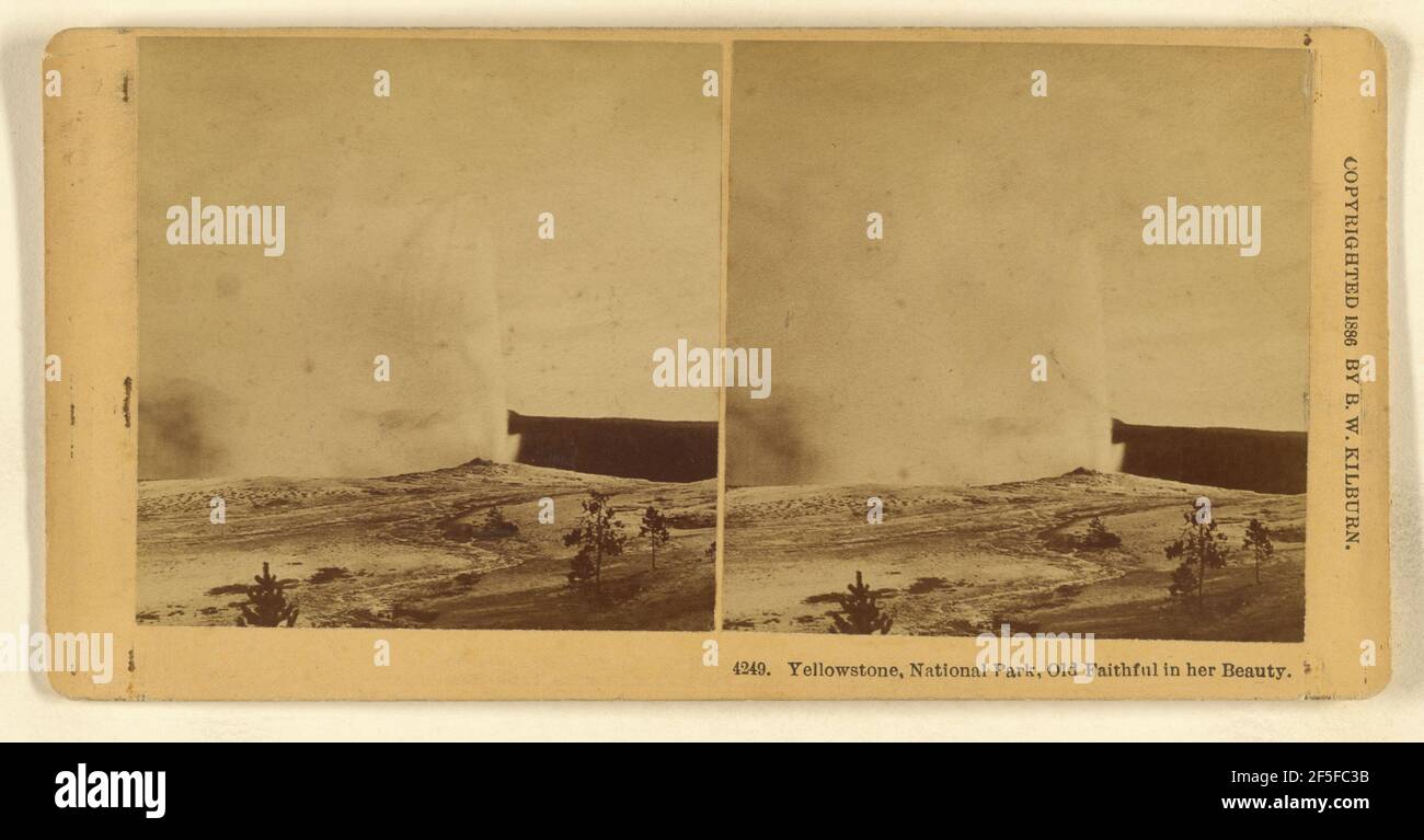 Yellowstone National Park, Old Faithful in her Beauty.. Benjamin West ...