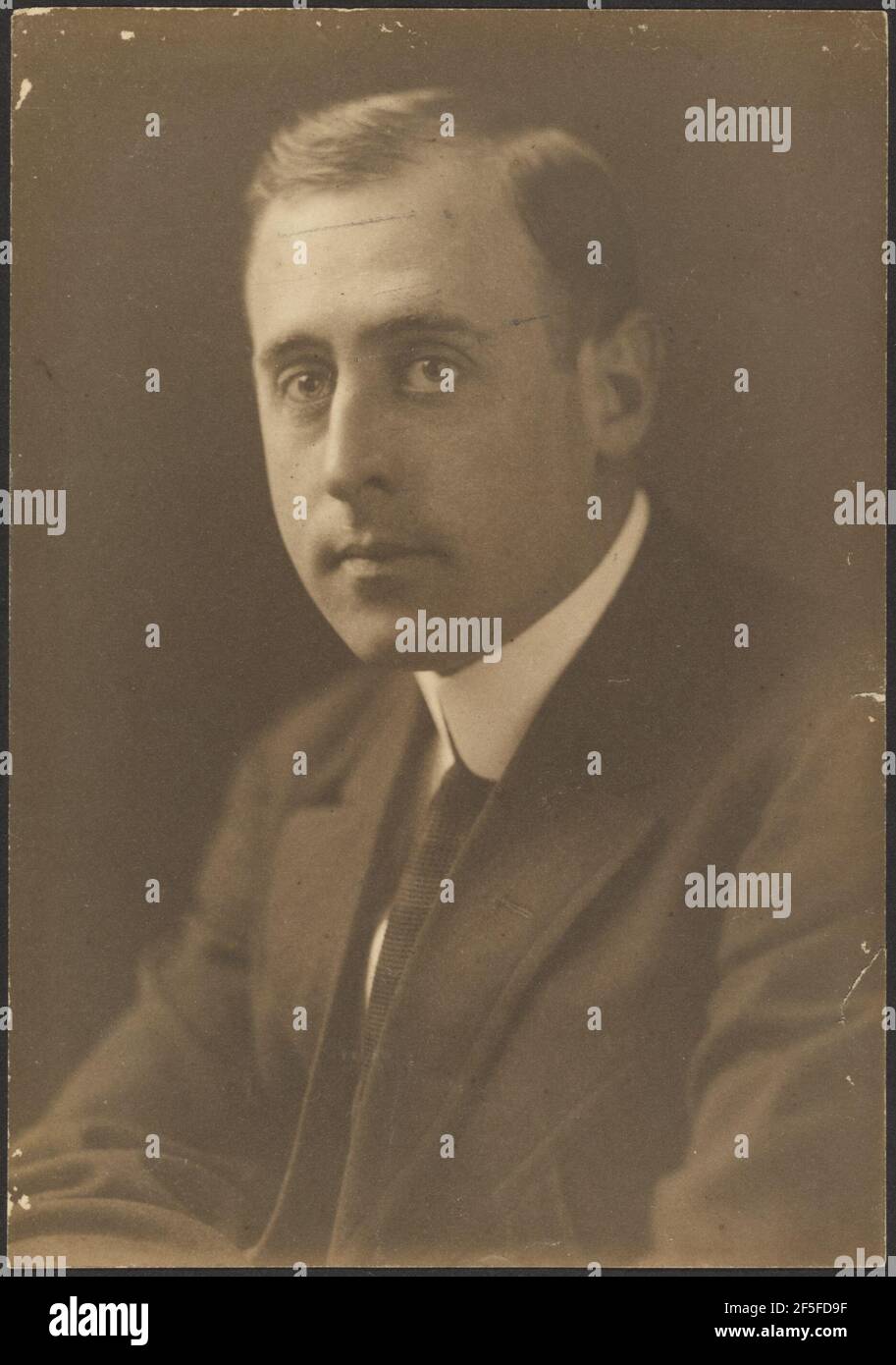 Portrait of a Man with Striped Tie. Louis Fleckenstein (American, 1866 ...