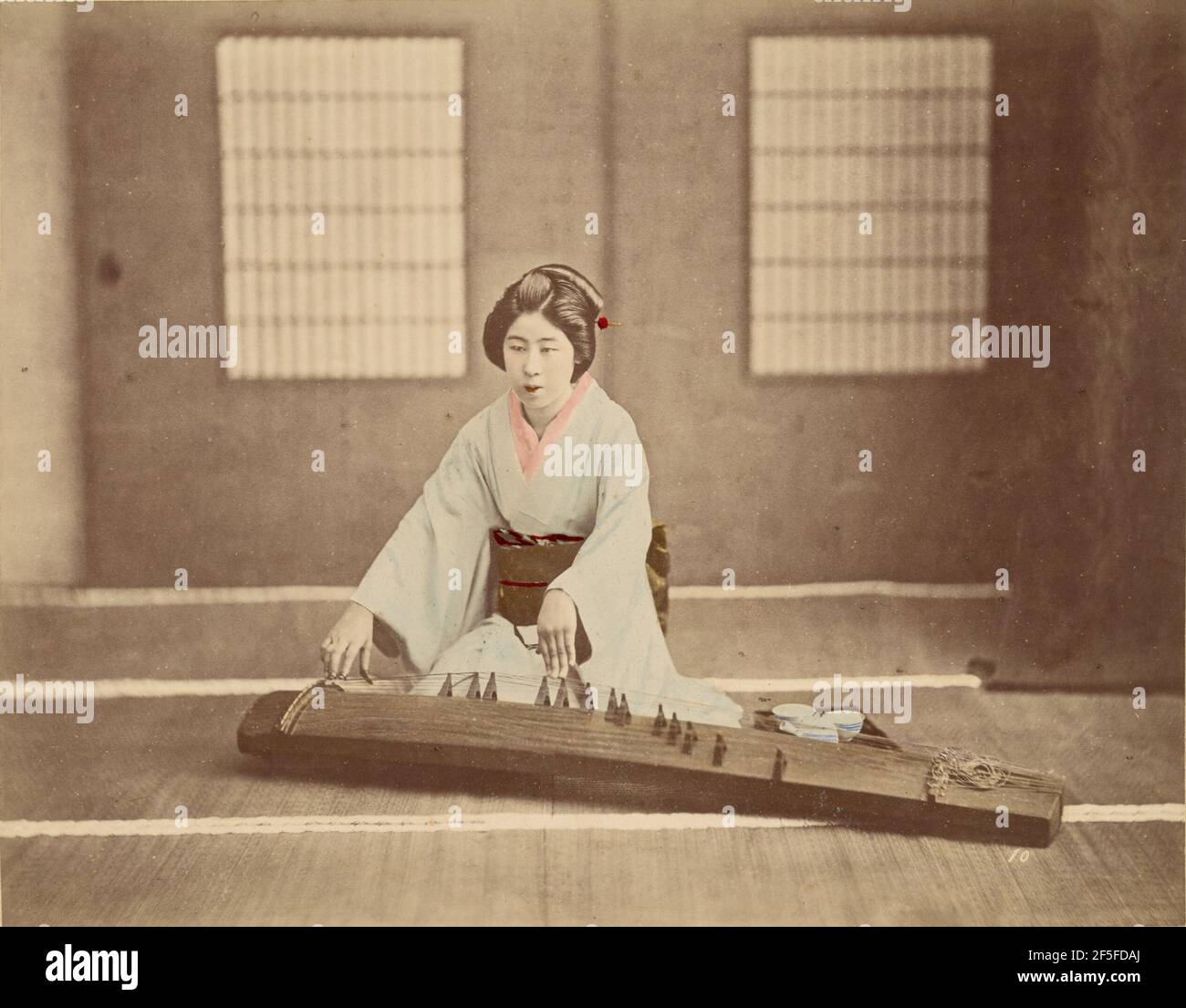 Japanese Woman Playing a Koto. Unknown Stock Photo - Alamy