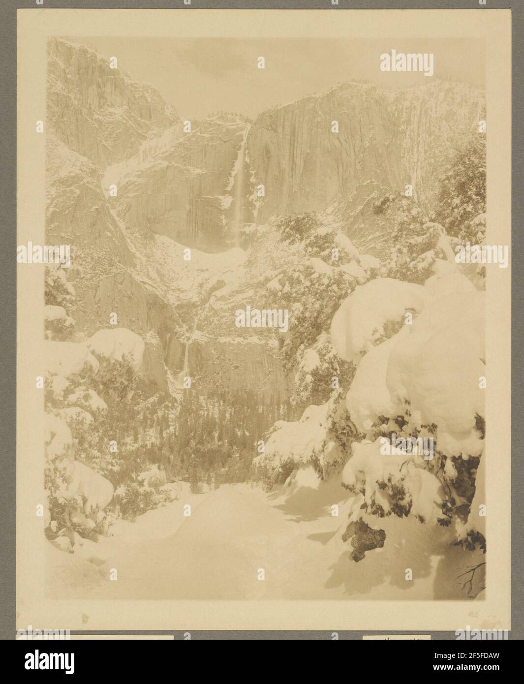 Yosemite Valley: Yosemite Falls in Winter. Julius T. Boysen (American ...