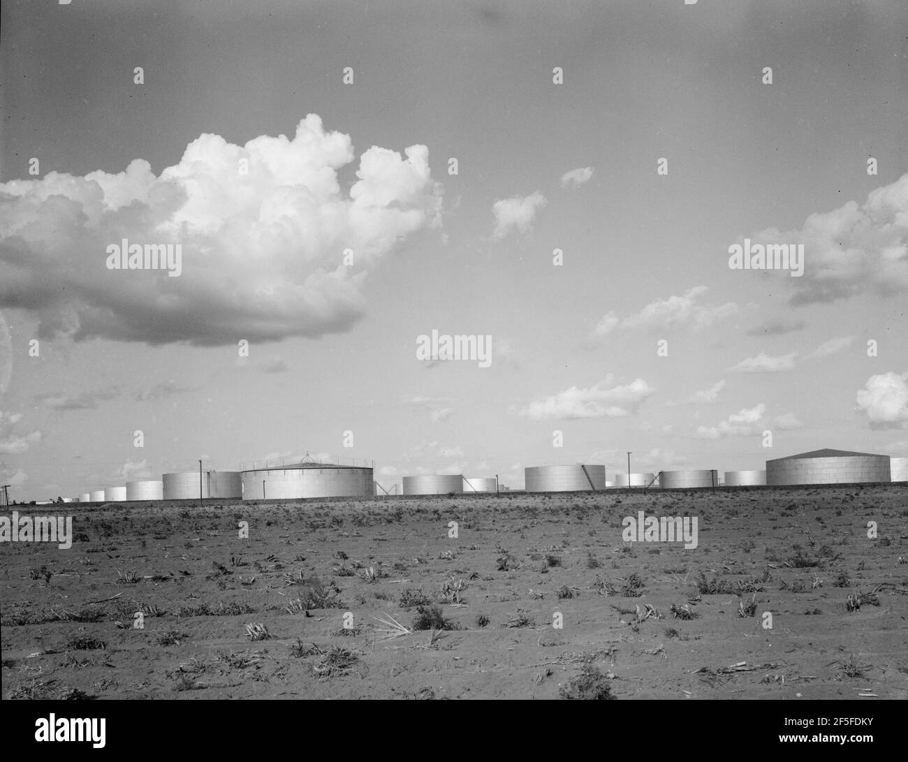 Oil tank farm near Odessa, Texas. May 1937.Photograph by Dorothea Lange ...