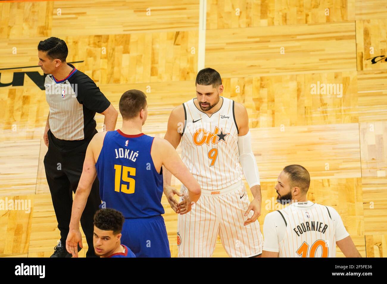 Orlando, Florida, USA, March 23, 2021, Denver Nuggets face the Orlando ...