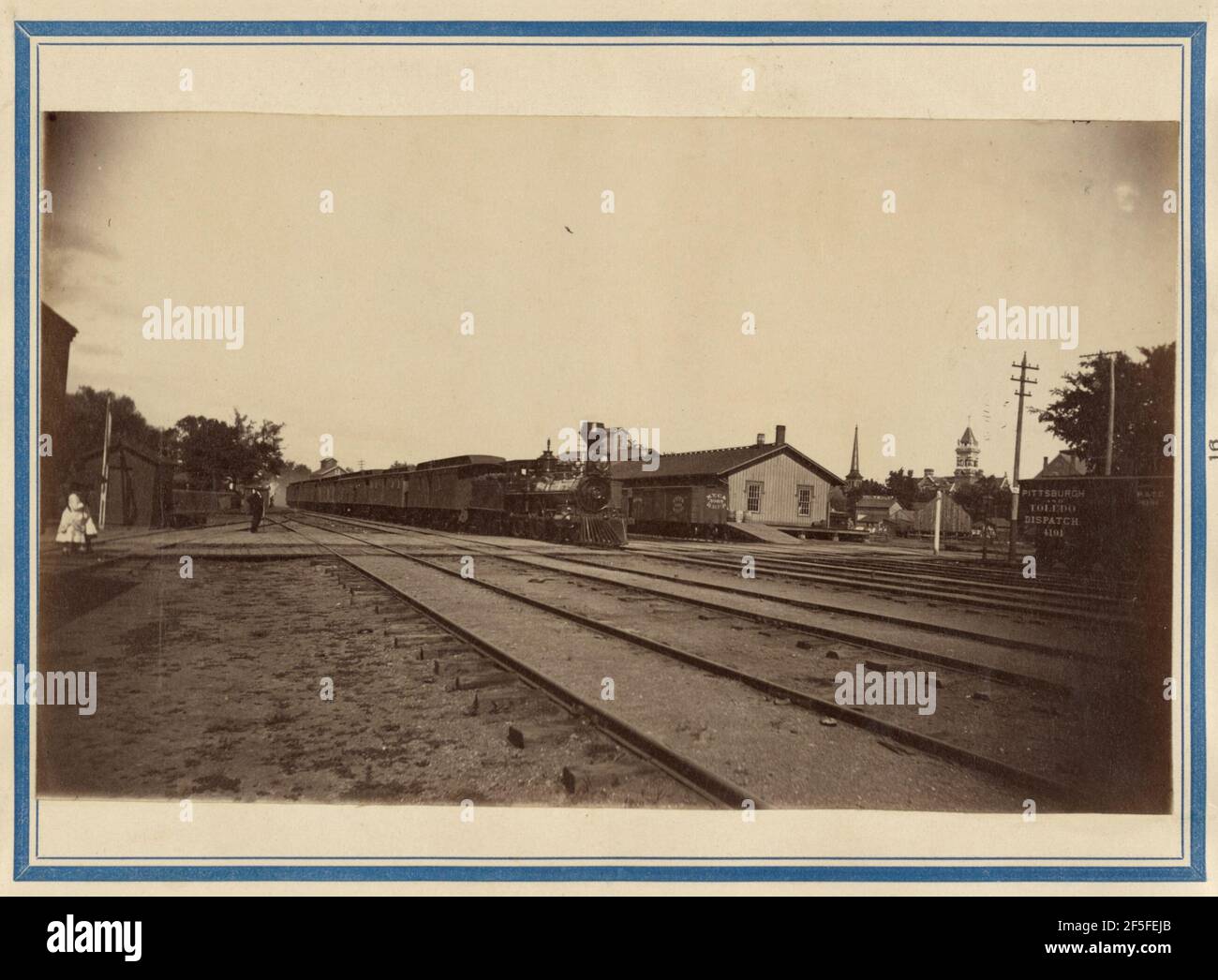 Railroad station, Maple City. Edward H. Hart (American, active about ...
