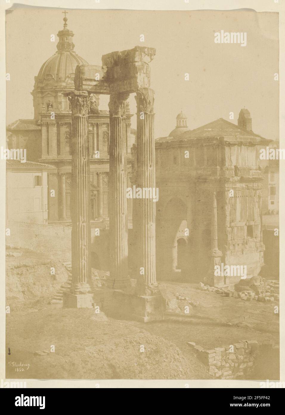 Temple of Jupiter. Count Jean-François-Charles-André Flachéron (French ...