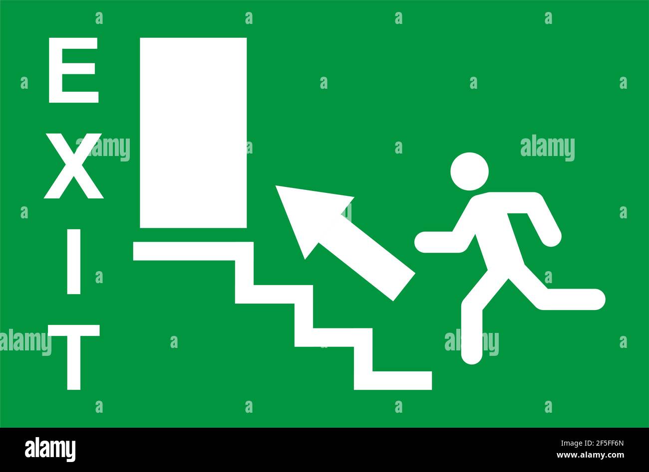 Running man and exit door sign. Vector icon, safety symbol. Escape help evacuation Stock Vector ...