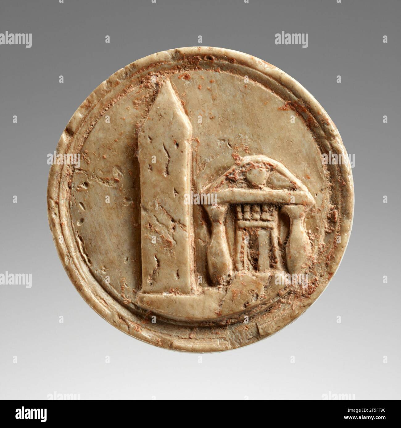 Token with an Egyptian Obelisk and a Temple. Unknown Stock Photo - Alamy