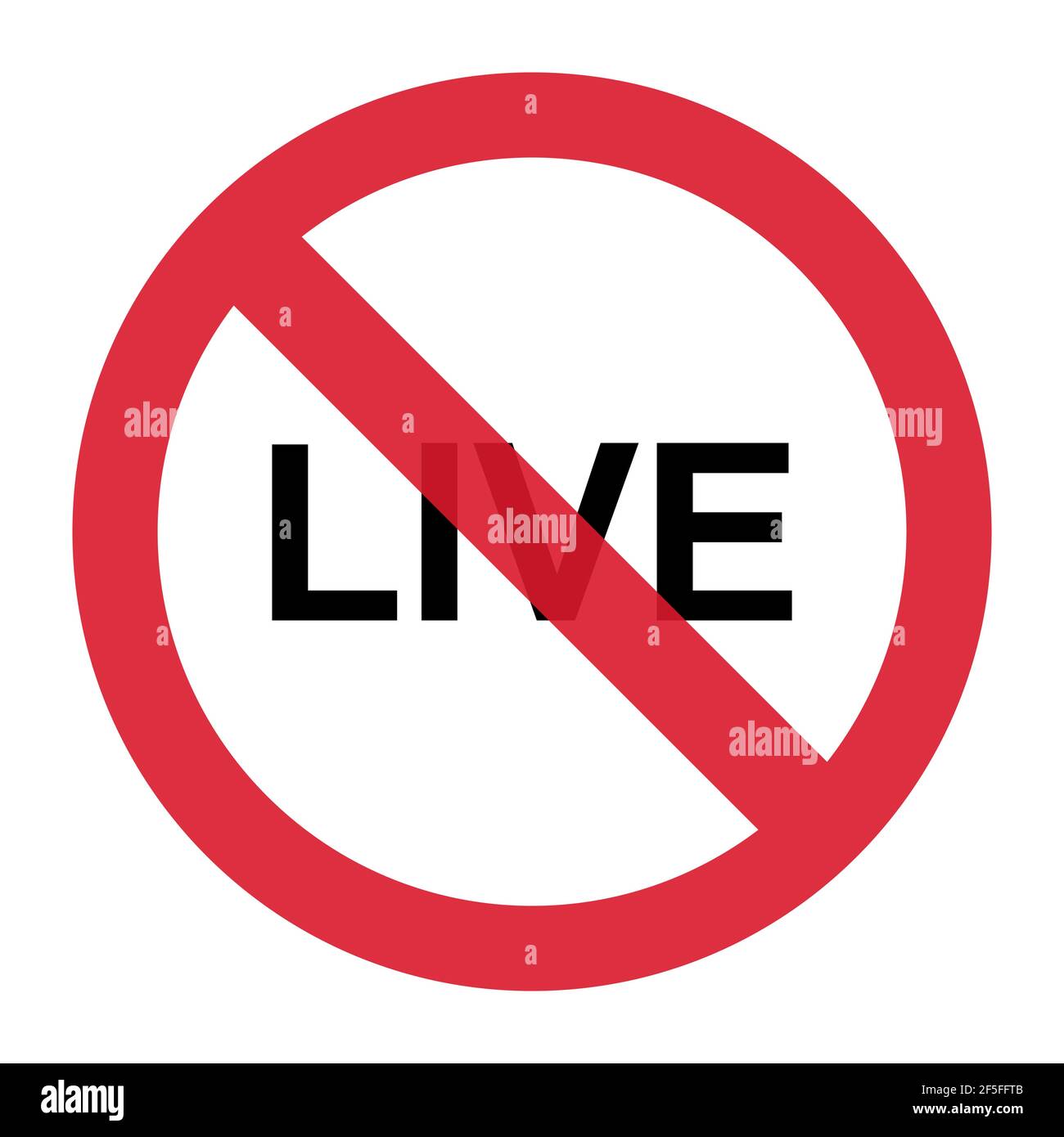 Stop live streaming icon. Modern vector button design isolated on white ...