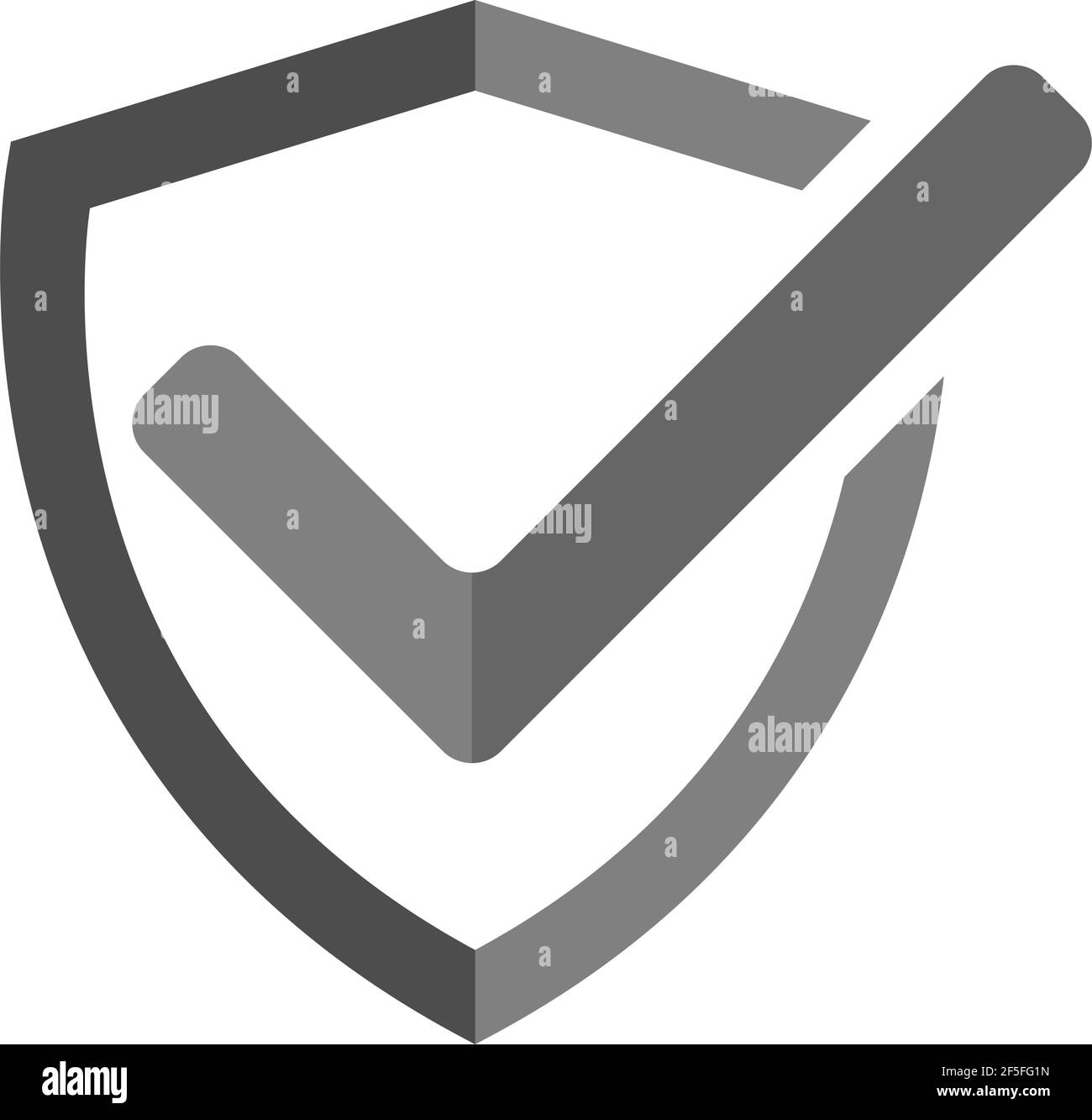 Modern shield icon, mark approved , protect, safe vector symbol Stock ...