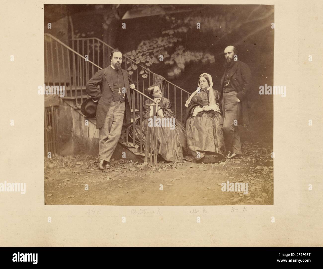 Dante Gabriel Rossetti, Christina Rossetti, Mrs Rossetti and William ...