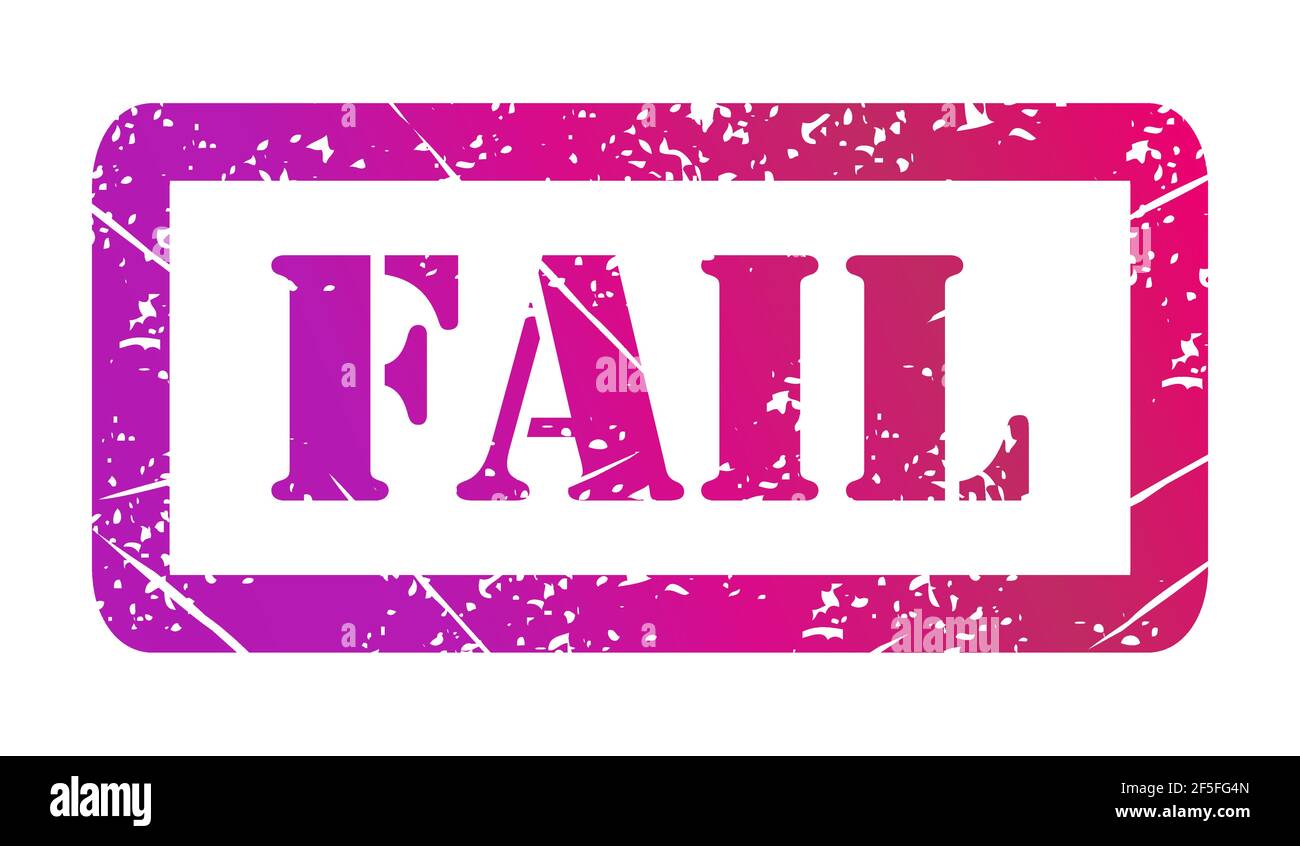 Vector illustration isolated of the word Fail in color ink stamp Stock ...