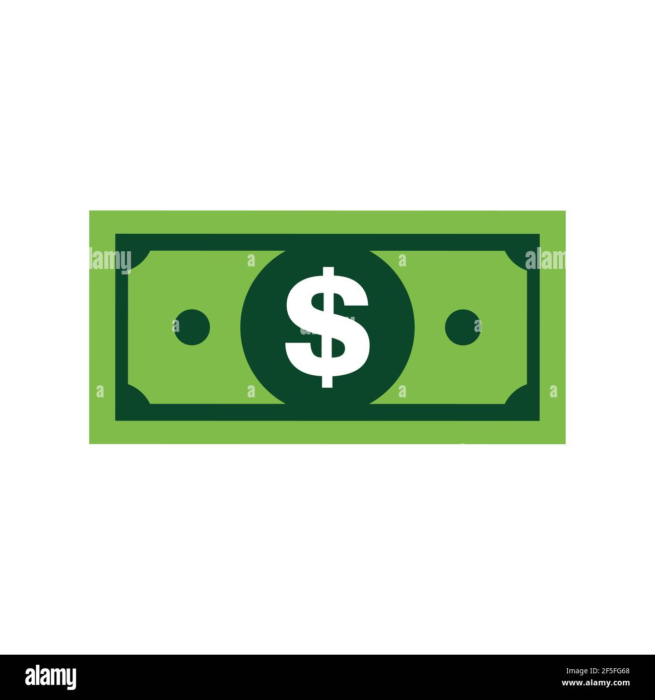 Modern dollar sign vector. Paper money symbol isolated on white ...