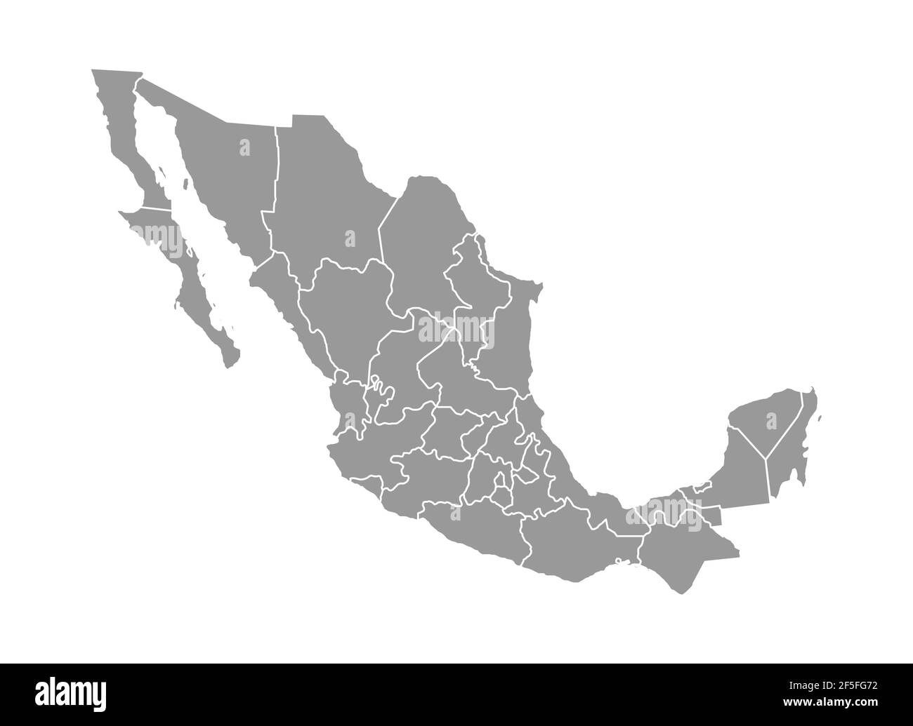 Mexico vector map icon for atlas on white background Stock Vector Image ...