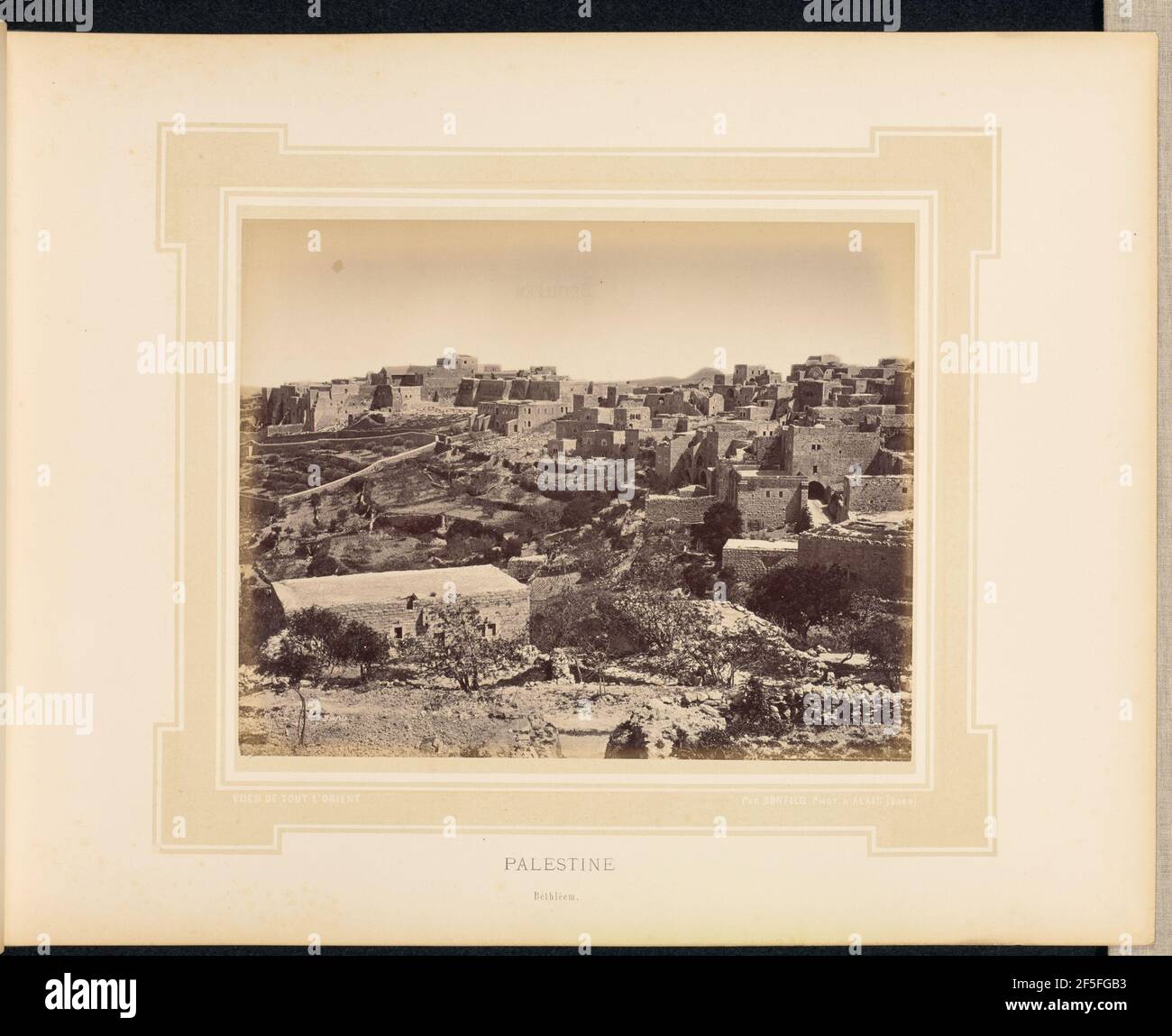Palestine: Bethléem. Félix Bonfils (French, 1831 - 1885 Stock Photo - Alamy
