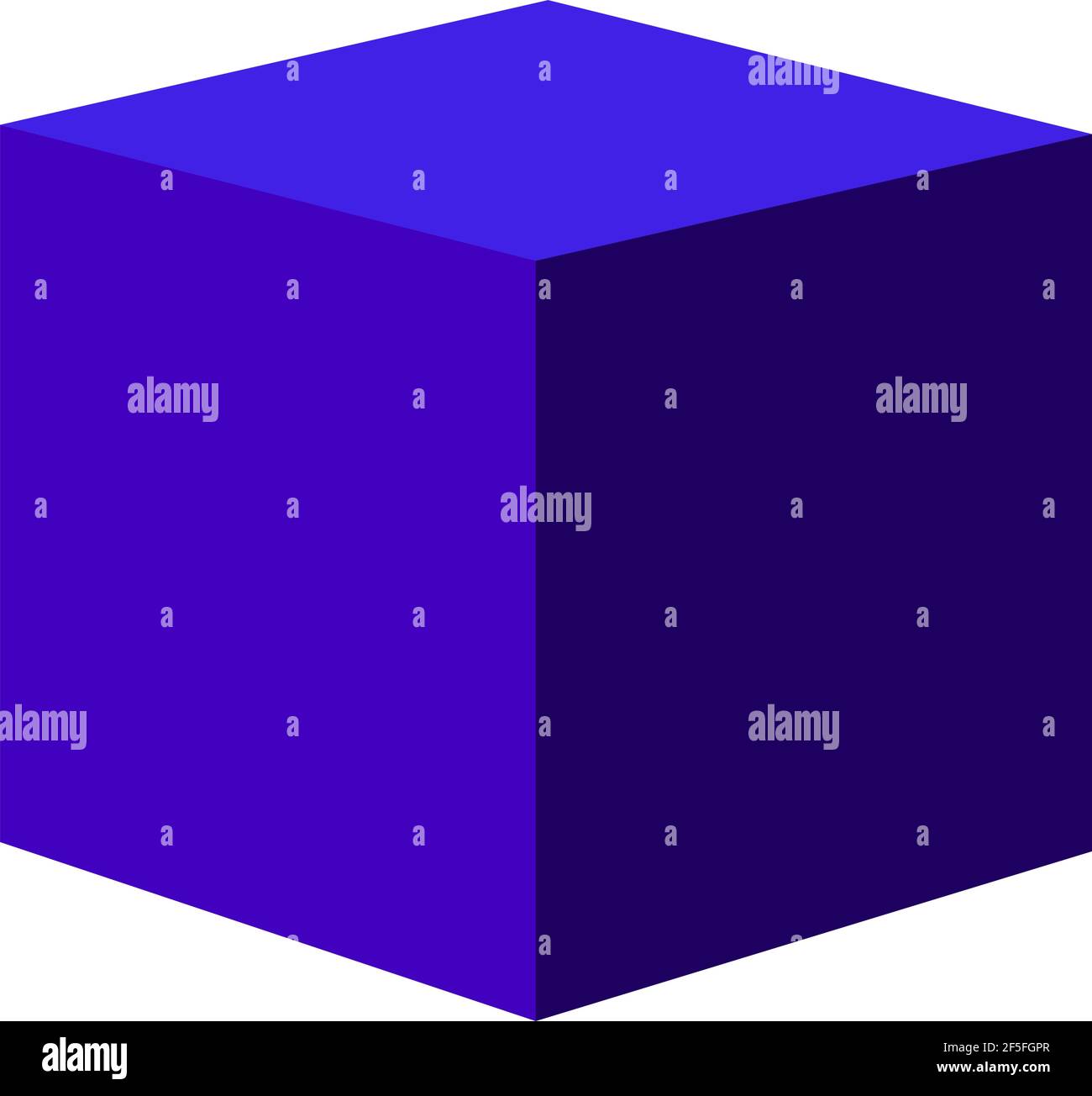 Blue gradient vector cube. Vector icon stock illustration Stock Vector ...