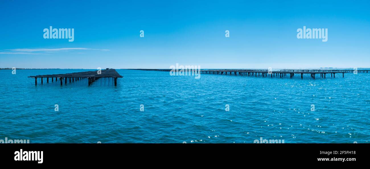 L'Avi Agusti Mussel Farm, Sant Carles de la Rapita Village, The Ebre ...