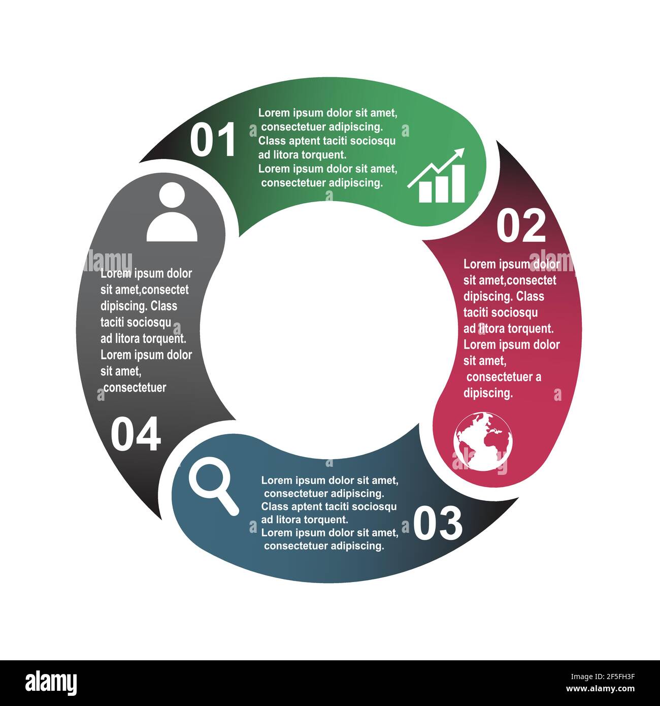 4 step vector element in four colors with labels, infographic diagram ...