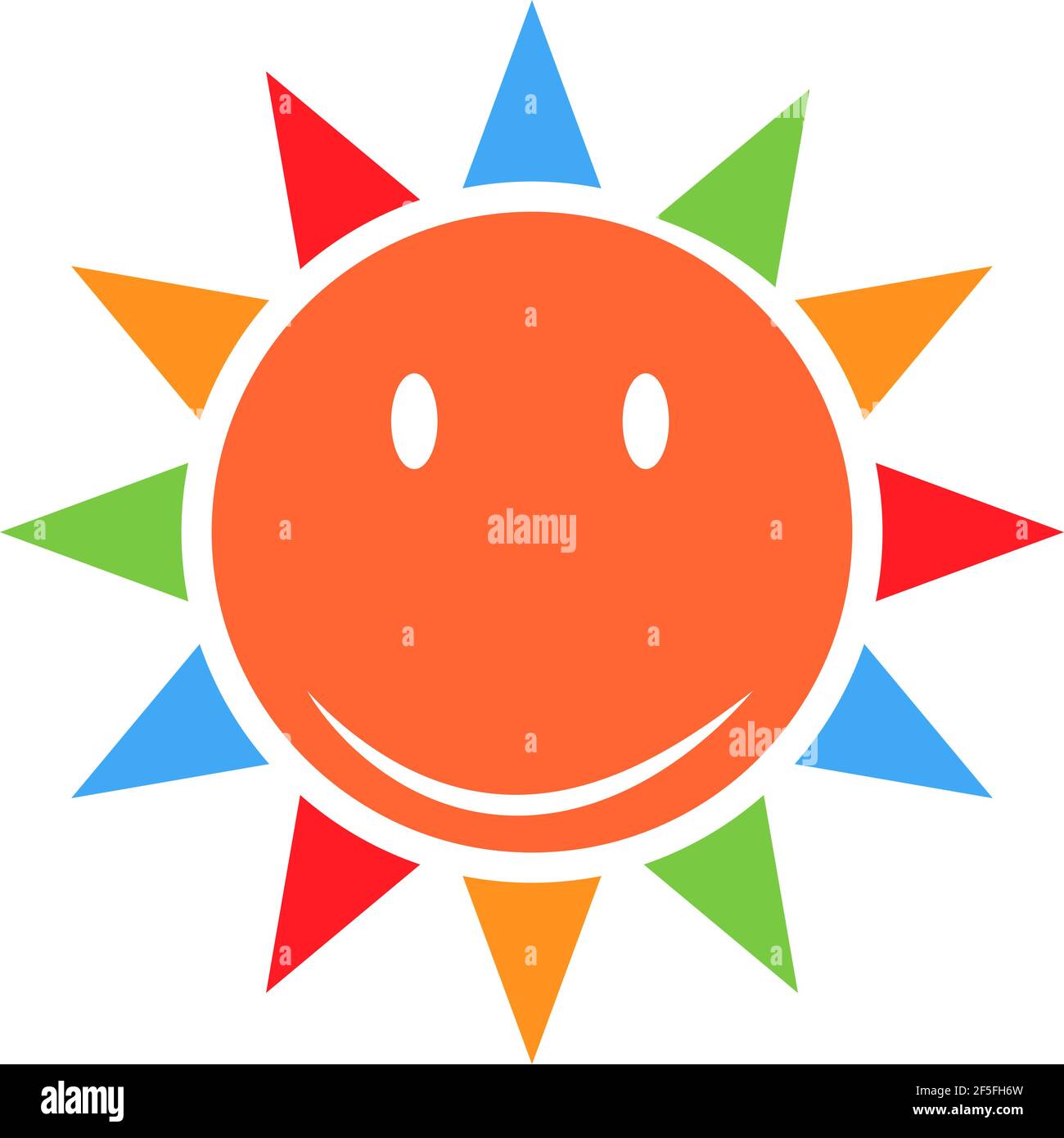 Sun or sunshine as a vector on a isolated background illustration Stock ...