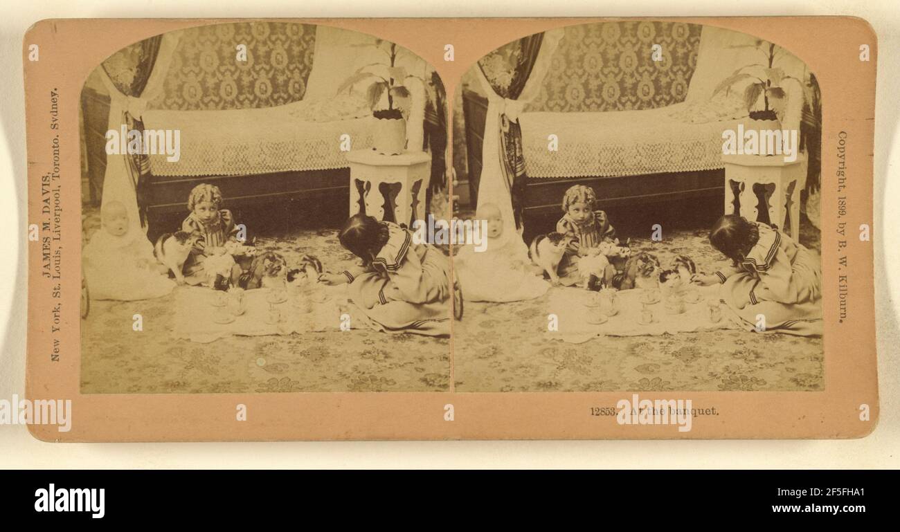 At the banquet.. Benjamin West Kilburn (American, 1827 - 1909 Stock ...