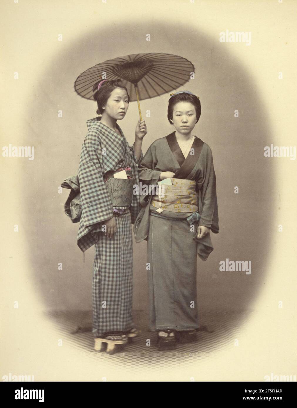 Two Sisters. Felice Beato (English, born Italy, 1832 - 1909 Stock Photo ...