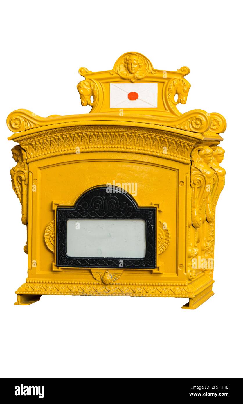 Old yellow mailbox hi-res stock photography and images - Alamy