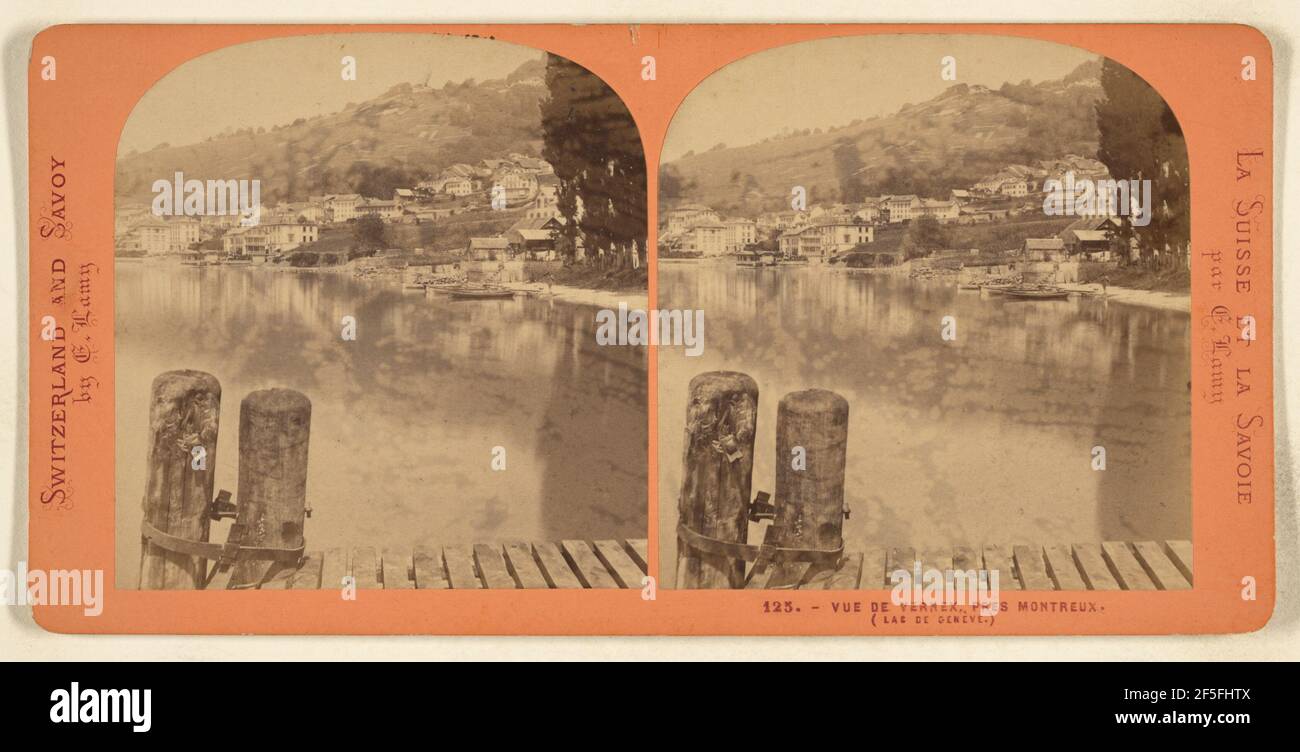 Vue de Vernex, pres Montreux. (Lac de Geneve.). E. Lamy (French, active ...