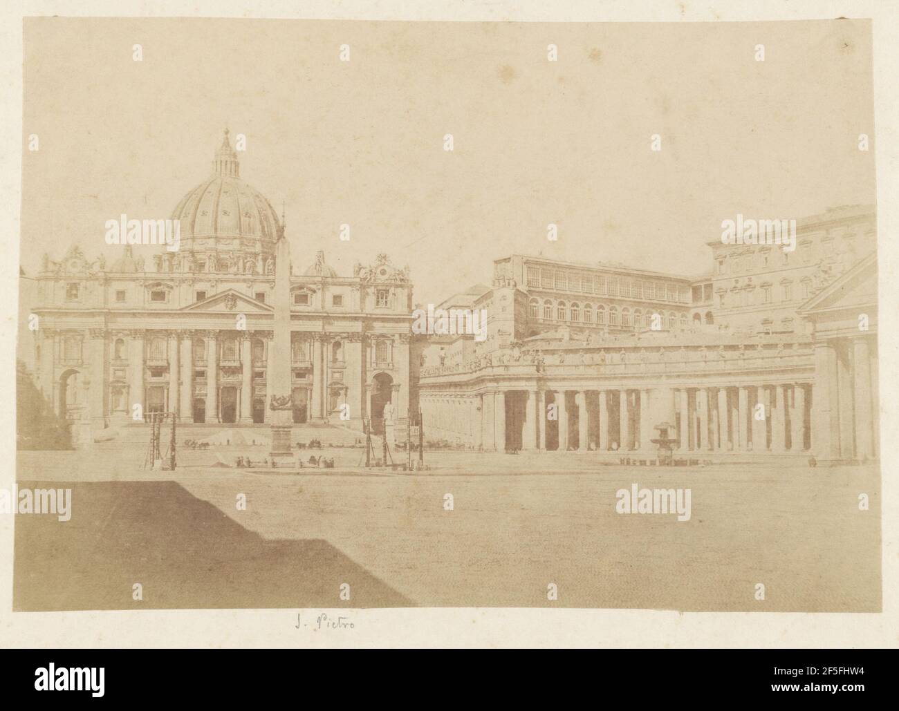 Rome, St. Peter‘s Square, from right. Giacomo Caneva (Italian, 1813 ...