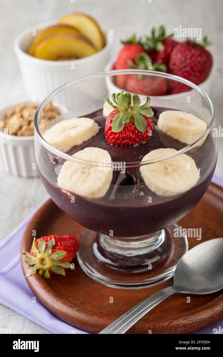 Brazilian typical acai bowl fruits hi-res stock photography and images ...