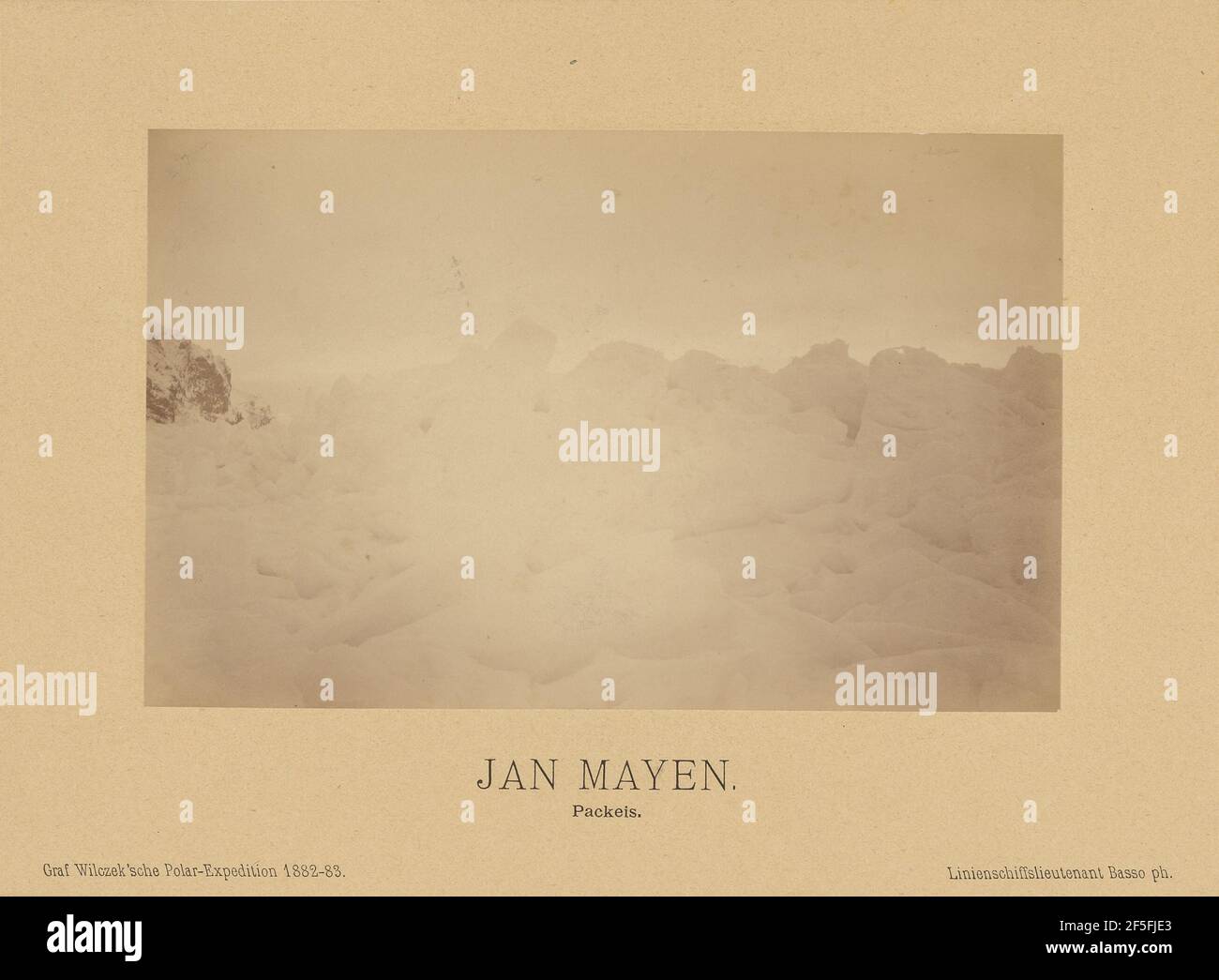 Jan Mayen, Packeis. (Linienschiffs-Lieutenant) Richard Basso (German ...